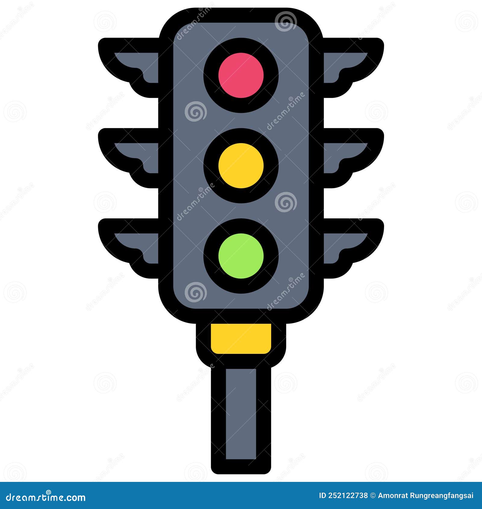 Traffic Light Icon, Location Map and Navigation Vector Stock Vector ...