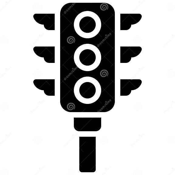 Traffic Light Icon, Location Map and Navigation Vector Stock Vector ...