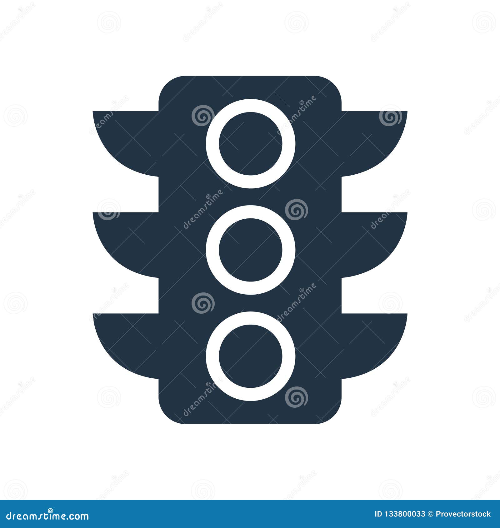 Traffic Light Icon Vector Isolated on White Background, Traffic Stock ...