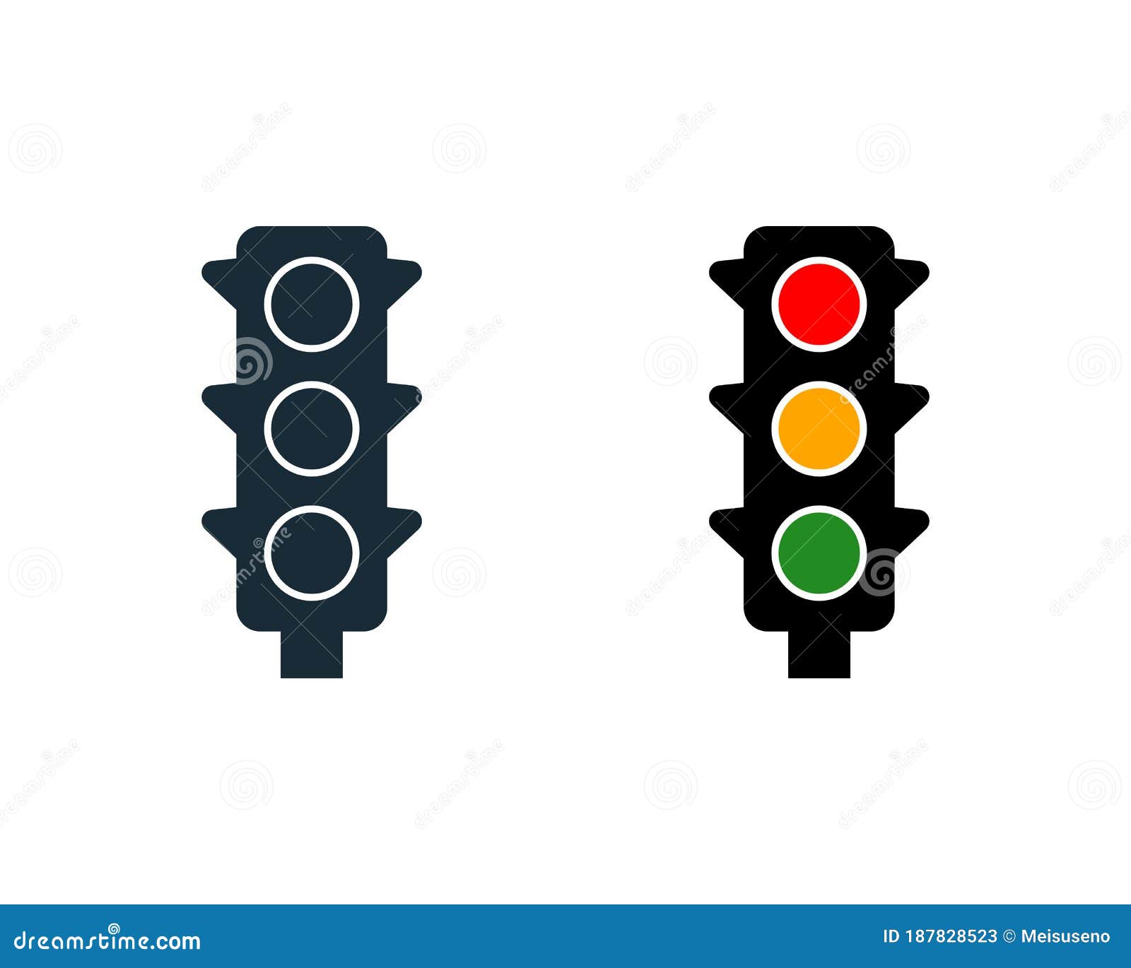 Traffic Light Icon Vector Logo Template Illustration Design Stock ...