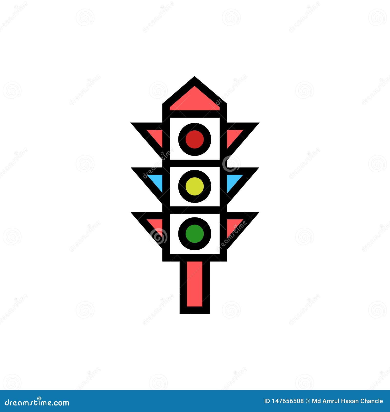 Traffic Light Icon- Vector Sign Symbol Stock Illustration ...