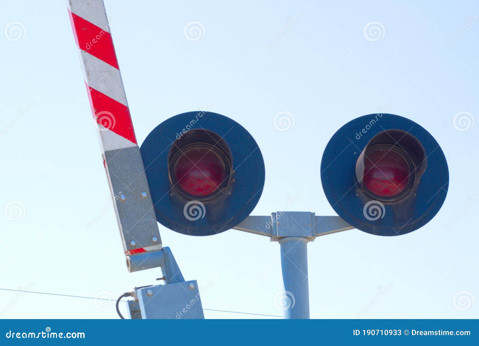 Traffic Light Indicating Level Crossing To Warn of the Passing of ...