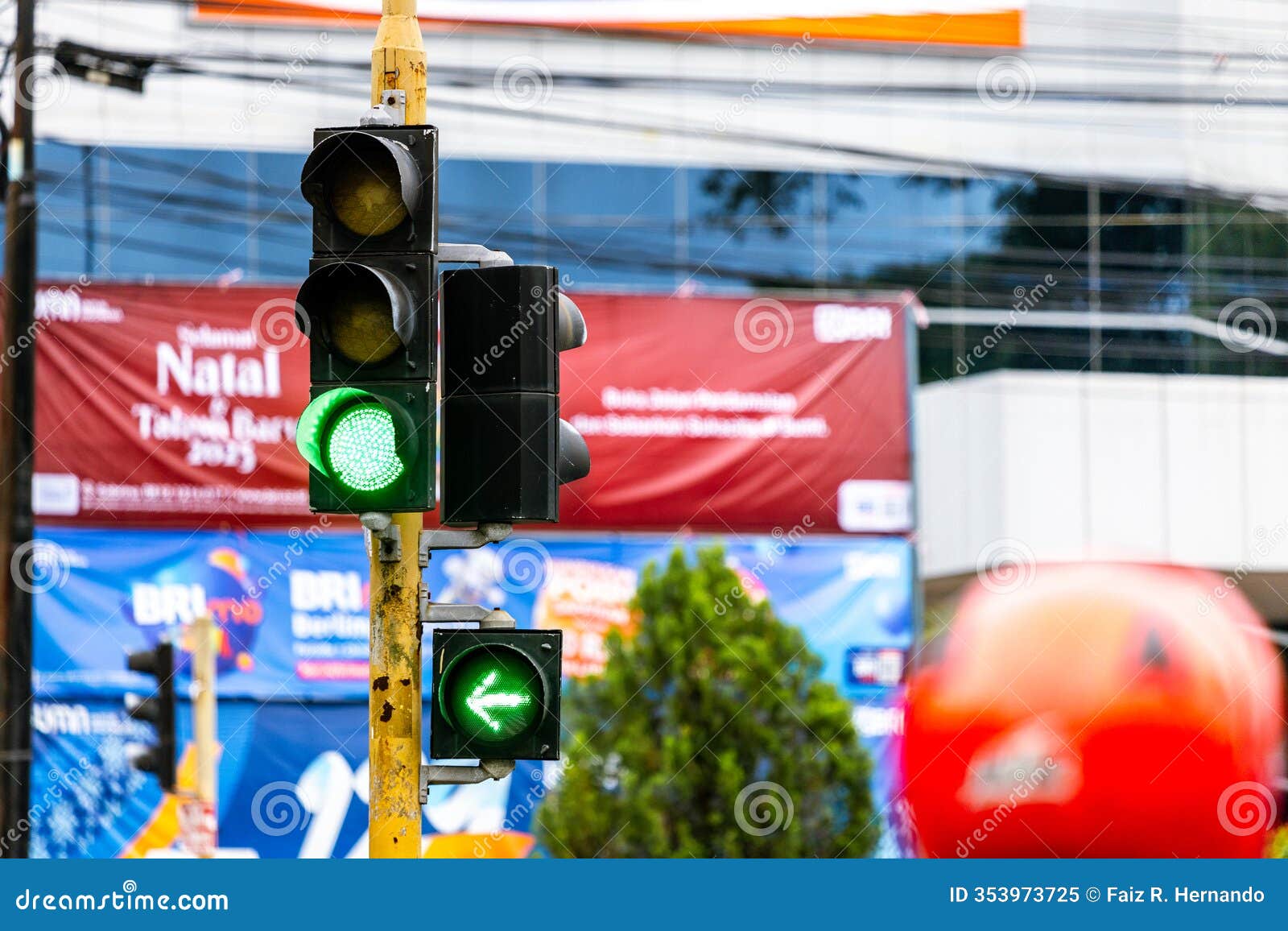Traffic Light on Intersection. Green Light, Go Ahead Stock Image ...