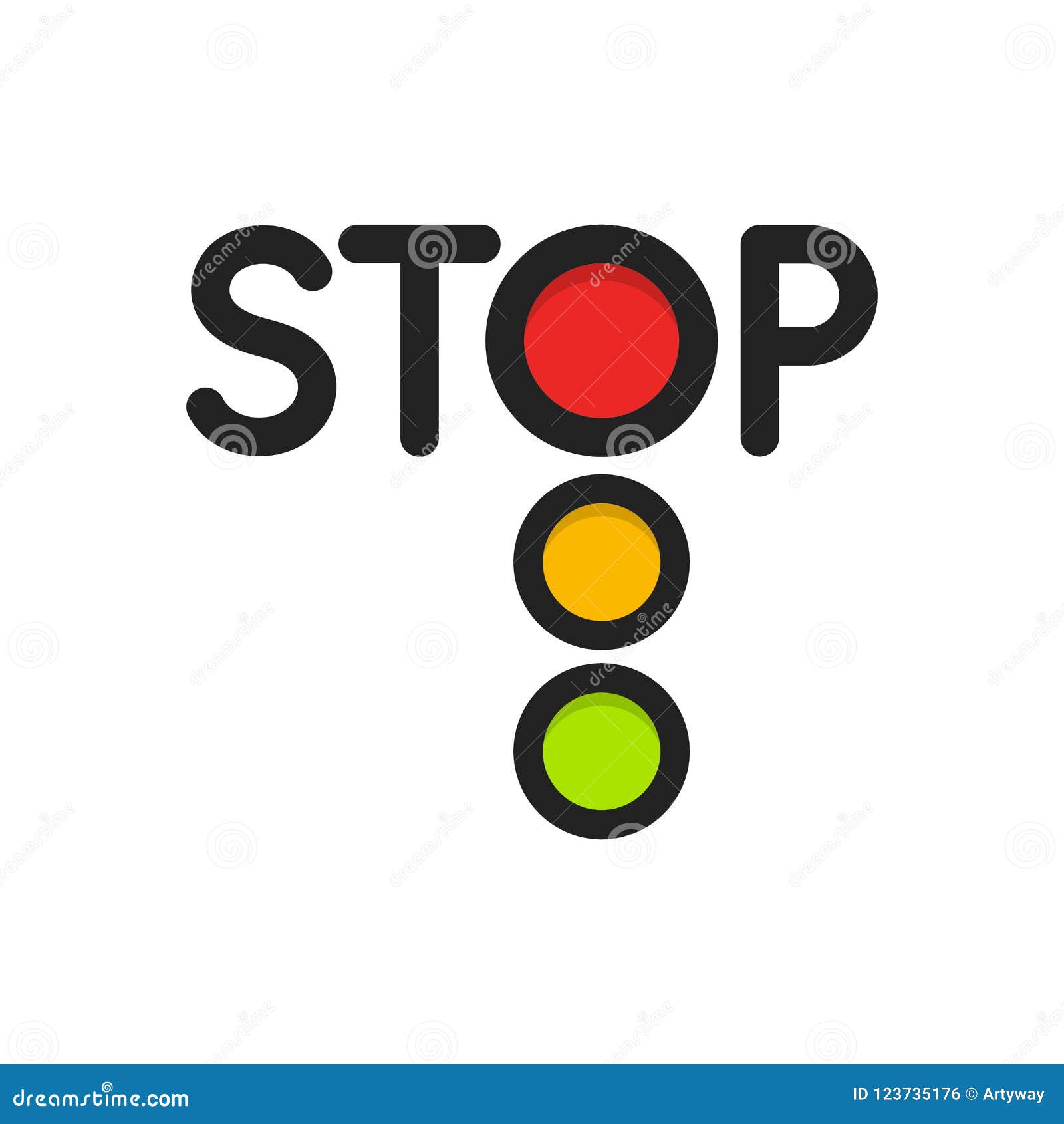 Traffic Light Isolated Icon. Red Lights, Stop Signal of Traffic Light ...