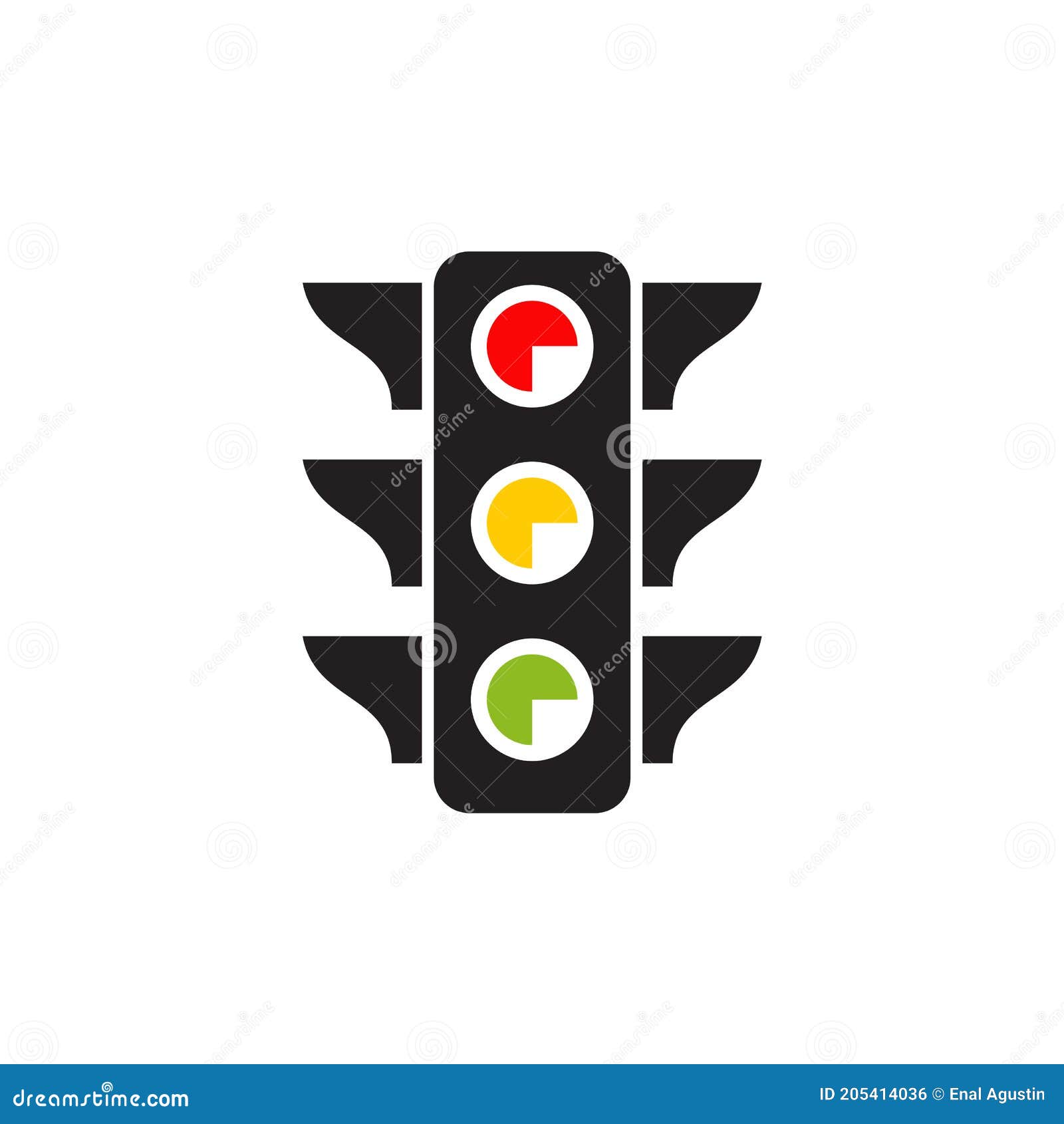 Traffic Light Logo Design Template Stock Vector - Illustration of ...