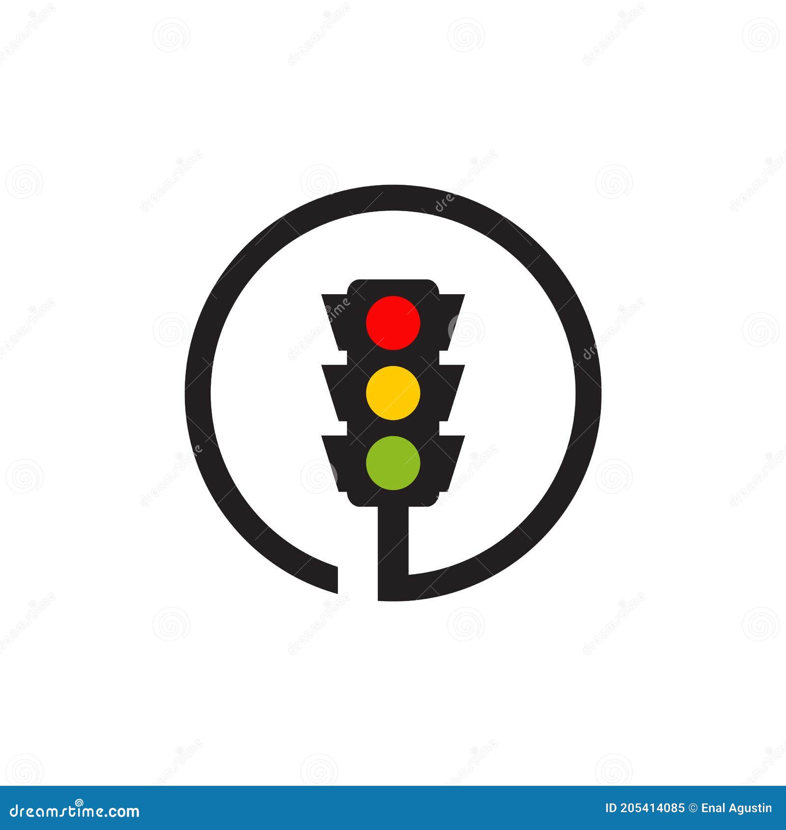 Traffic Light Logo Design Template Stock Vector - Illustration of ...