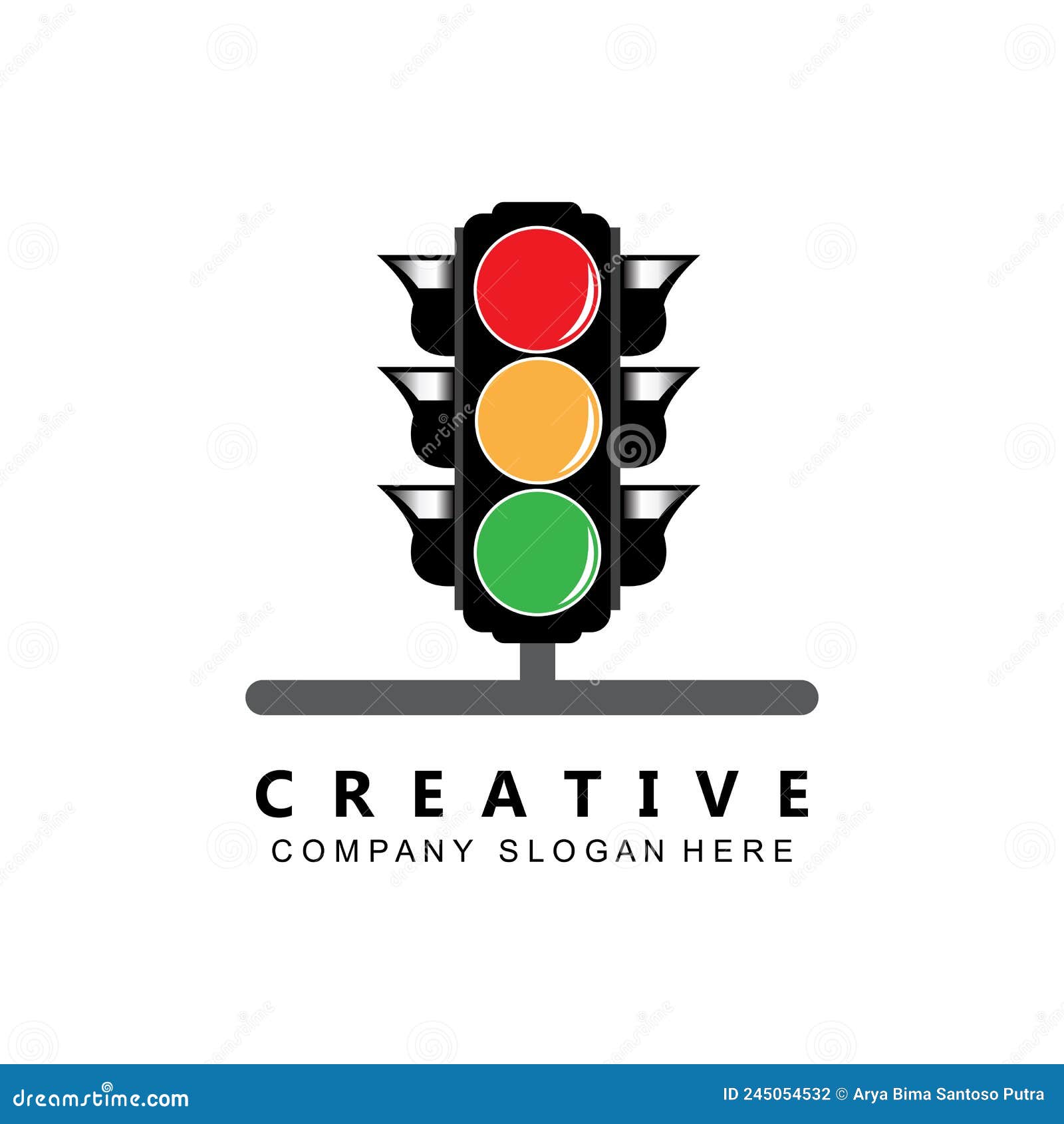 Traffic Light Logo Icon Symbol, To Regulate the Way the Vehicle Stock ...