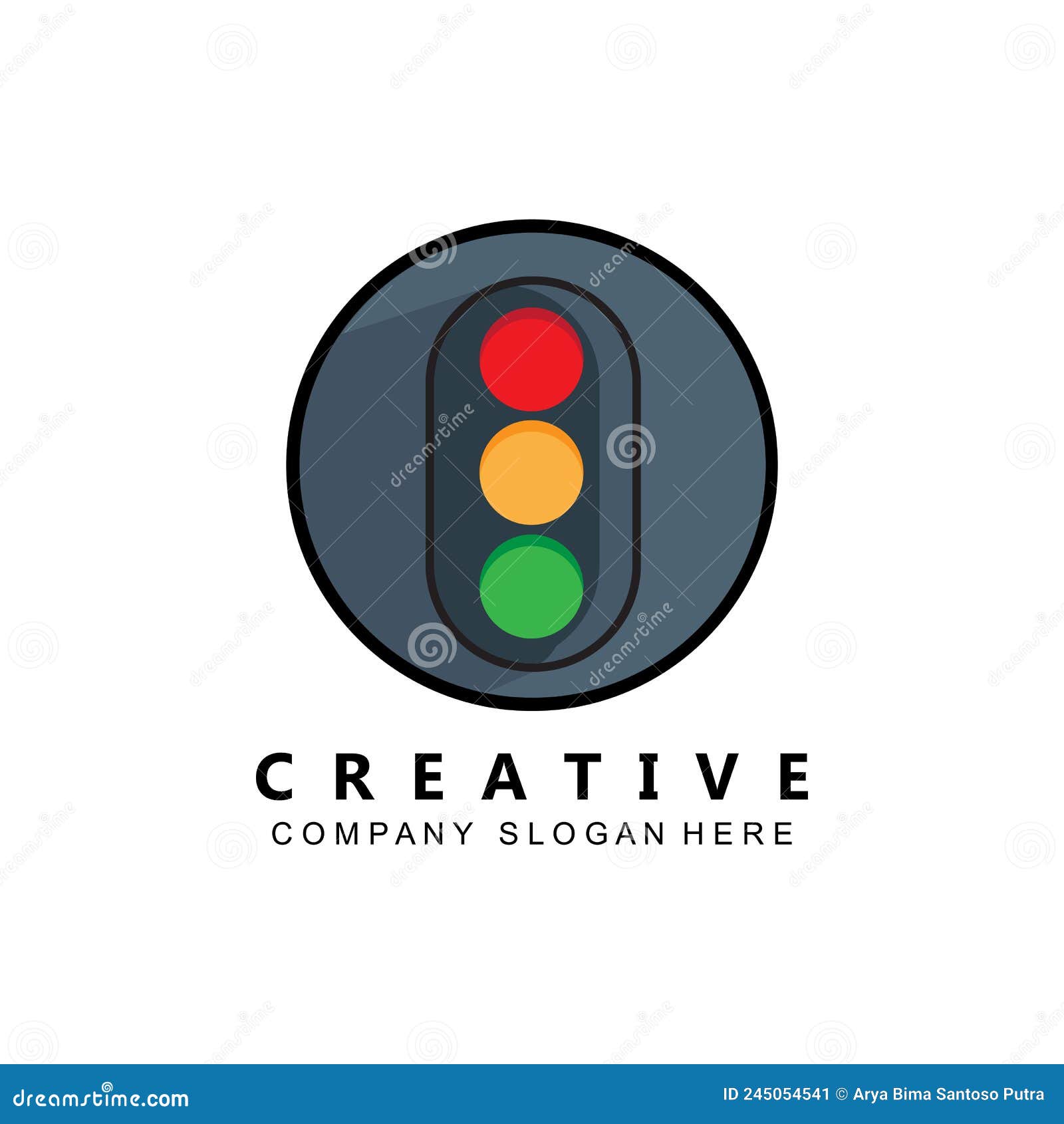 Traffic Light Logo Icon Symbol, To Regulate the Way the Vehicle Stock ...