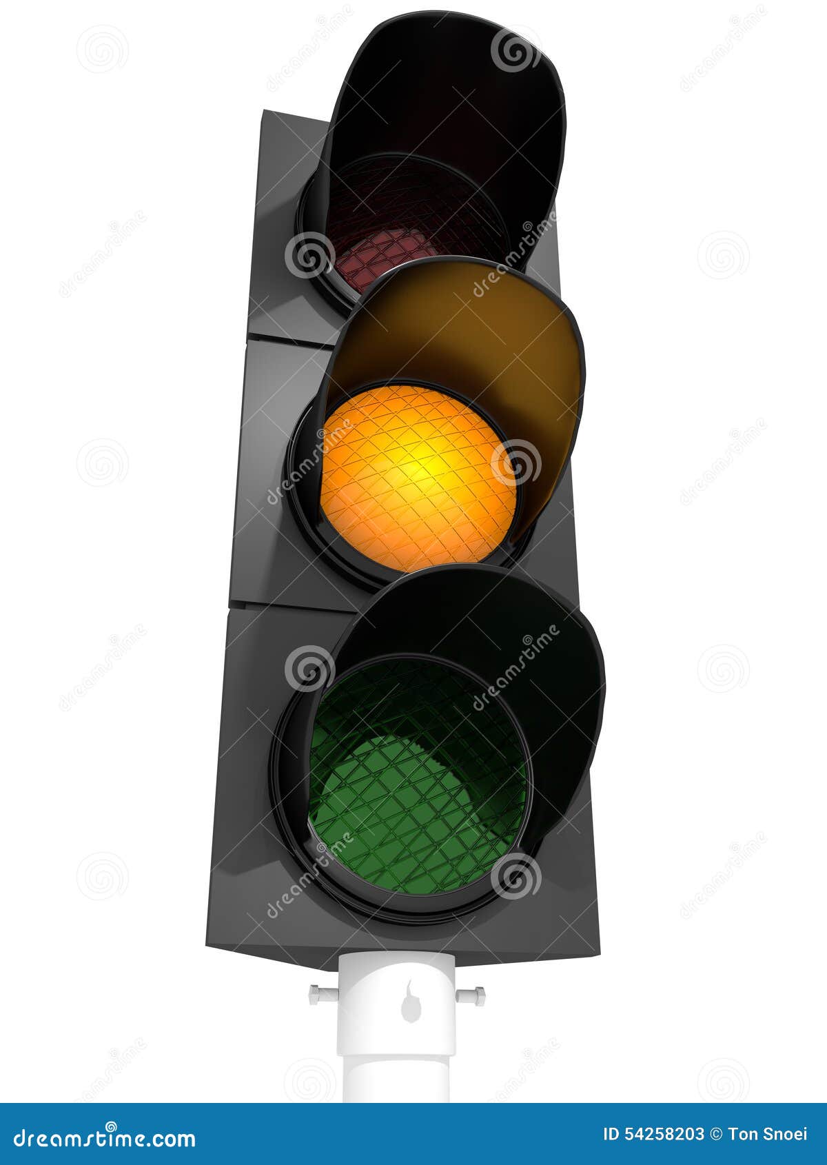 Traffic Light Orange stock illustration. Illustration of white - 54258203