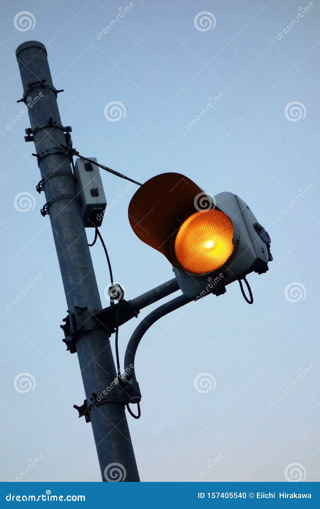 Traffic signal for railway stock photo. Image of orange - 157405540