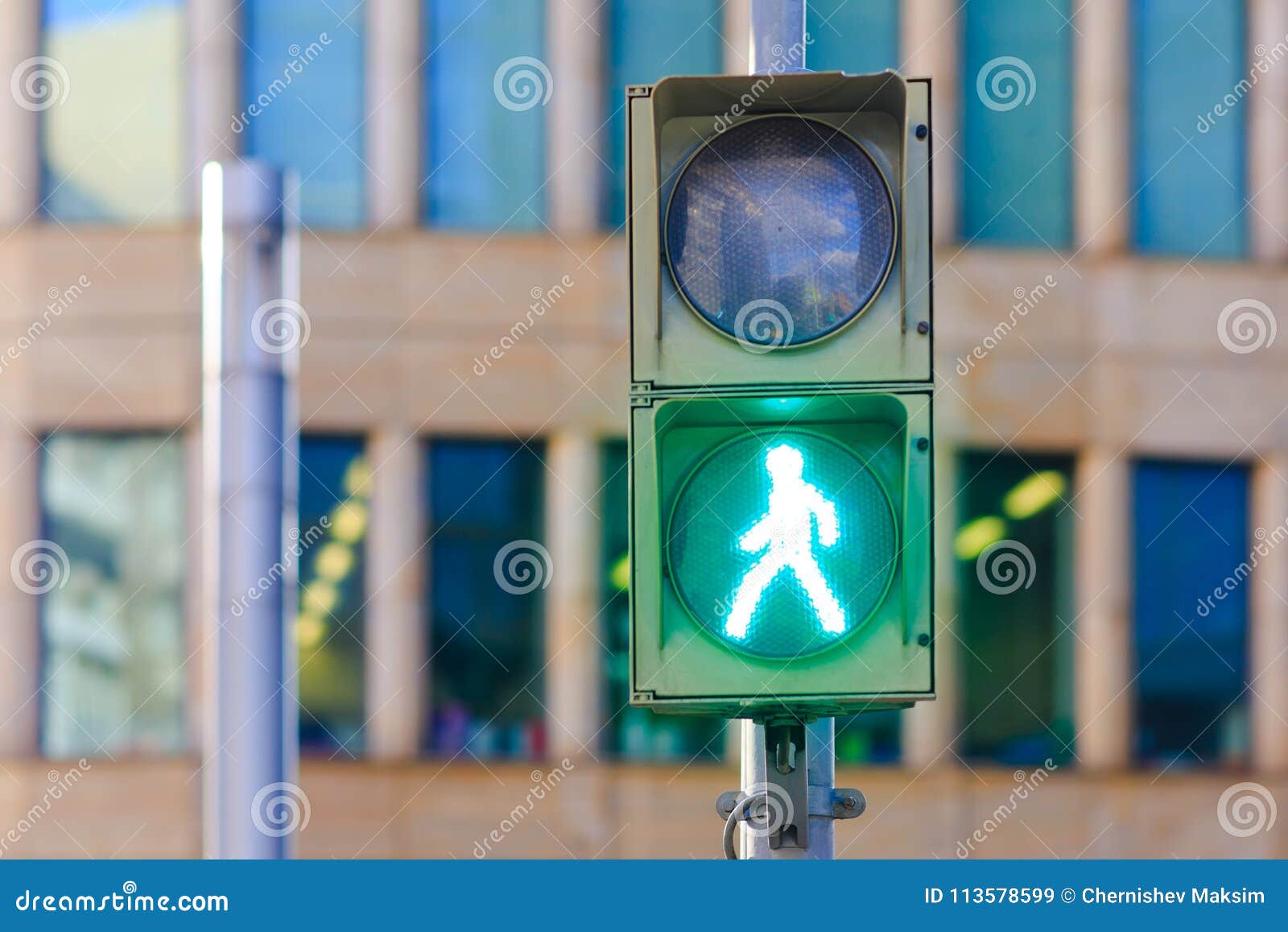 Traffic Light Pedestrian Lights Green Pass Stock Image - Image of ...