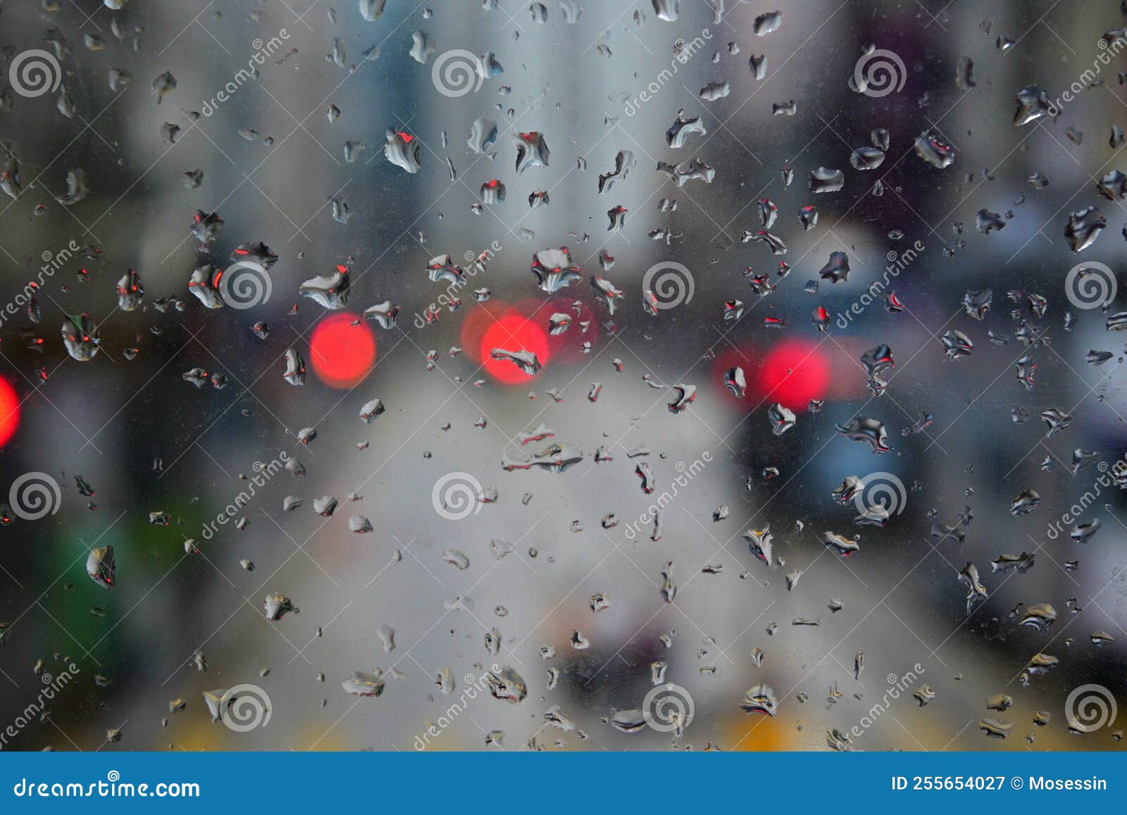 Traffic Light Rain Drop LED Light Bokeh Stock Image - Image of flicker ...