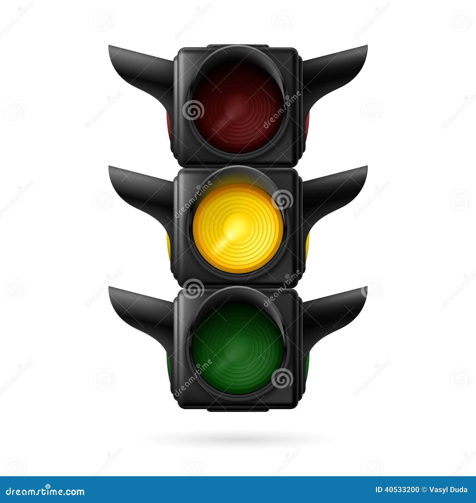 Traffic light stock vector. Illustration of precaution - 40533200