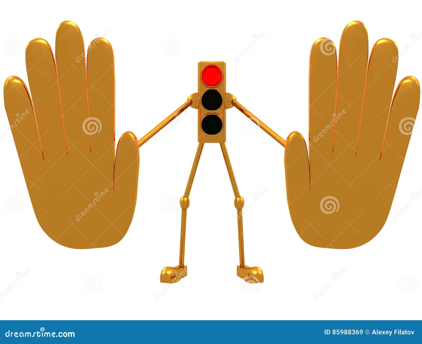 Traffic Light Red Light Stop Signal To Stop Stock Illustration ...