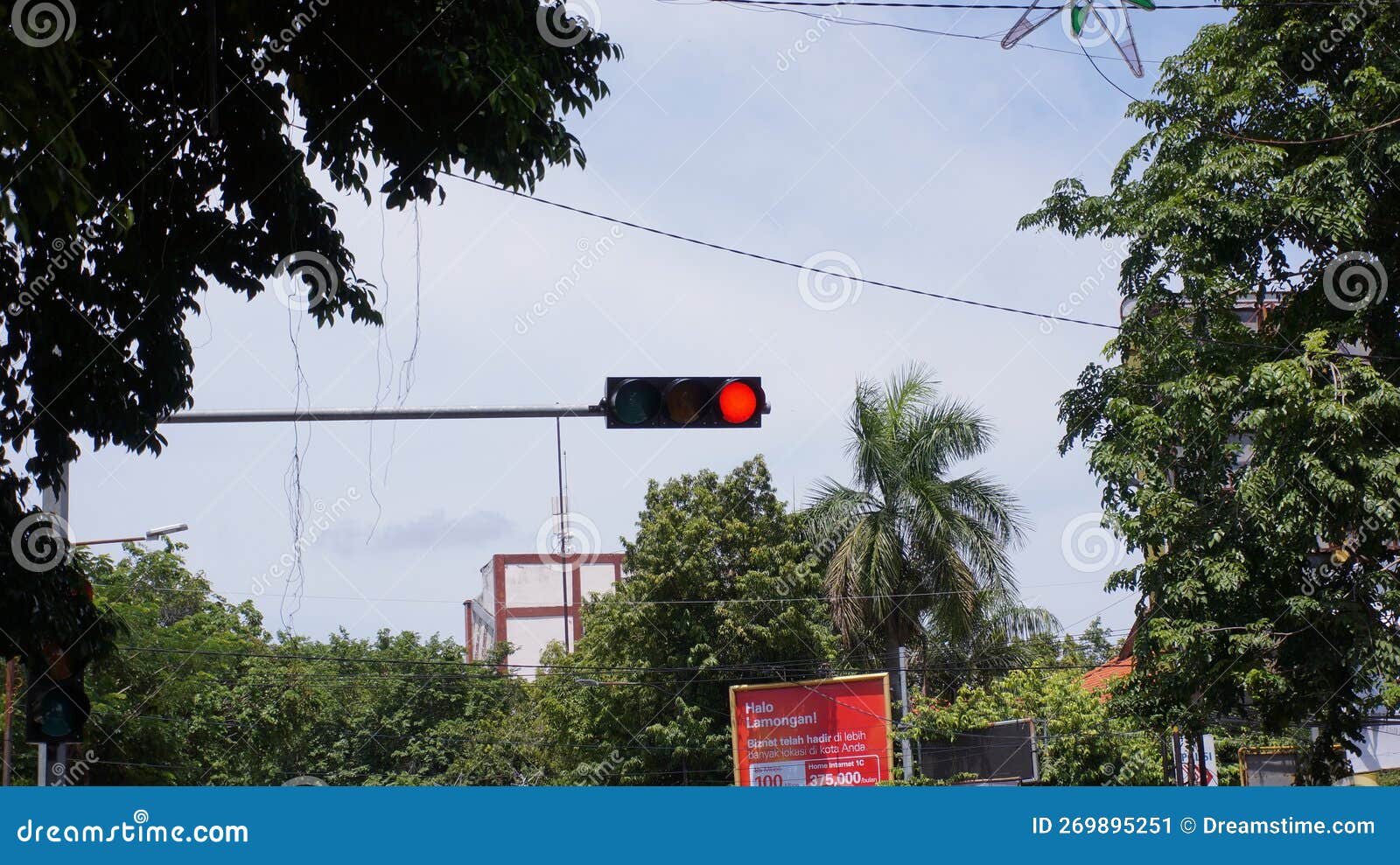 Traffic Light with Red Light Which Means Stop Editorial Photo - Image ...