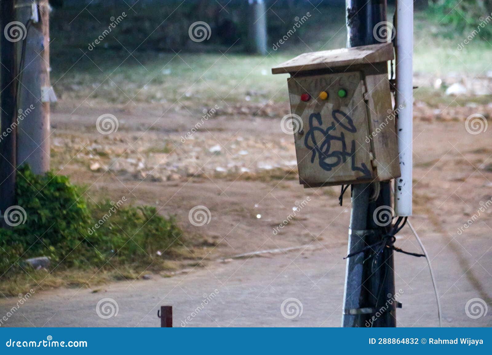 Traffic Light on the Road in Rural Area Stock Photo - Image of street ...