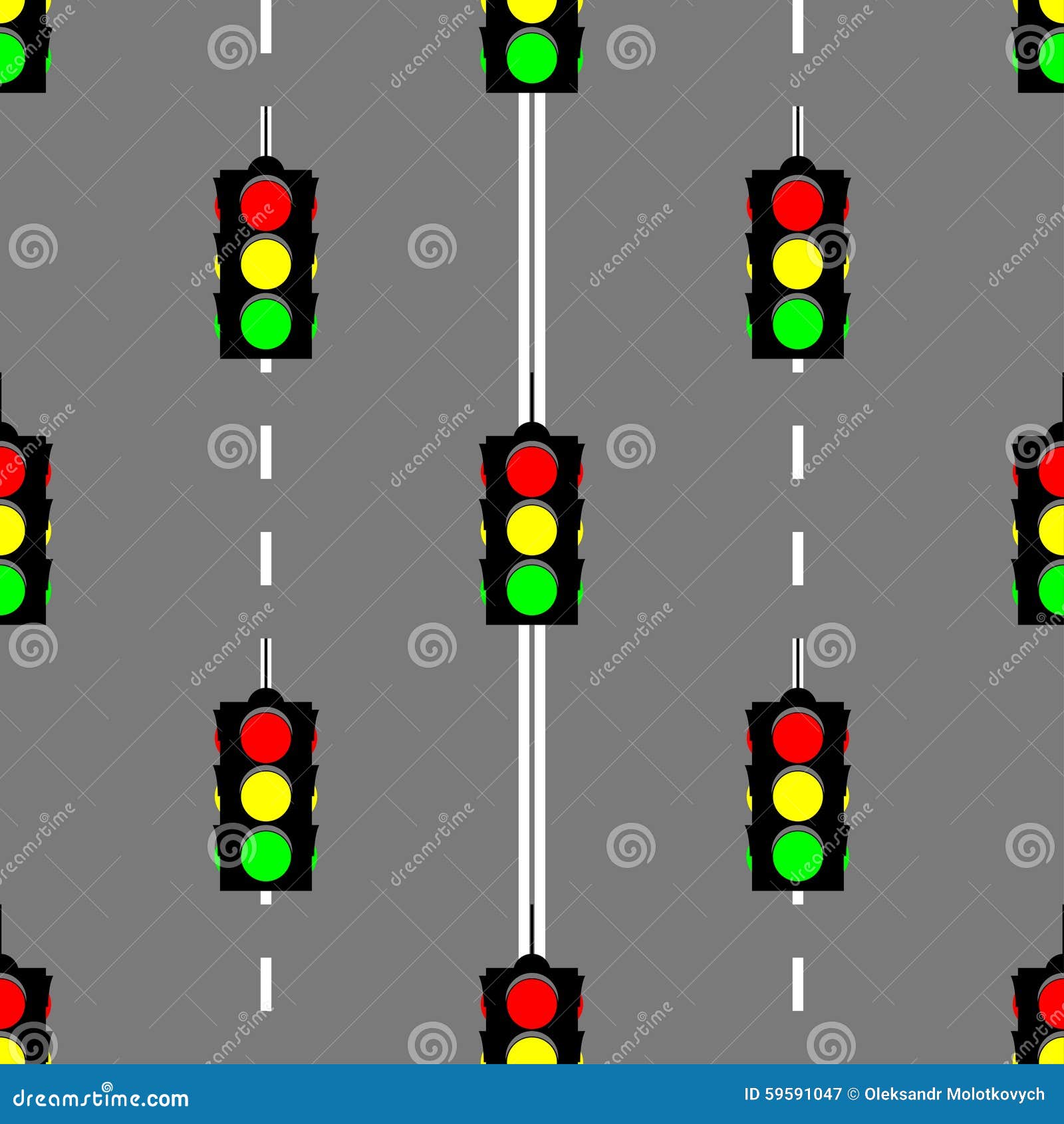 Traffic Light Seamless Pattern Background Stock Vector - Illustration ...