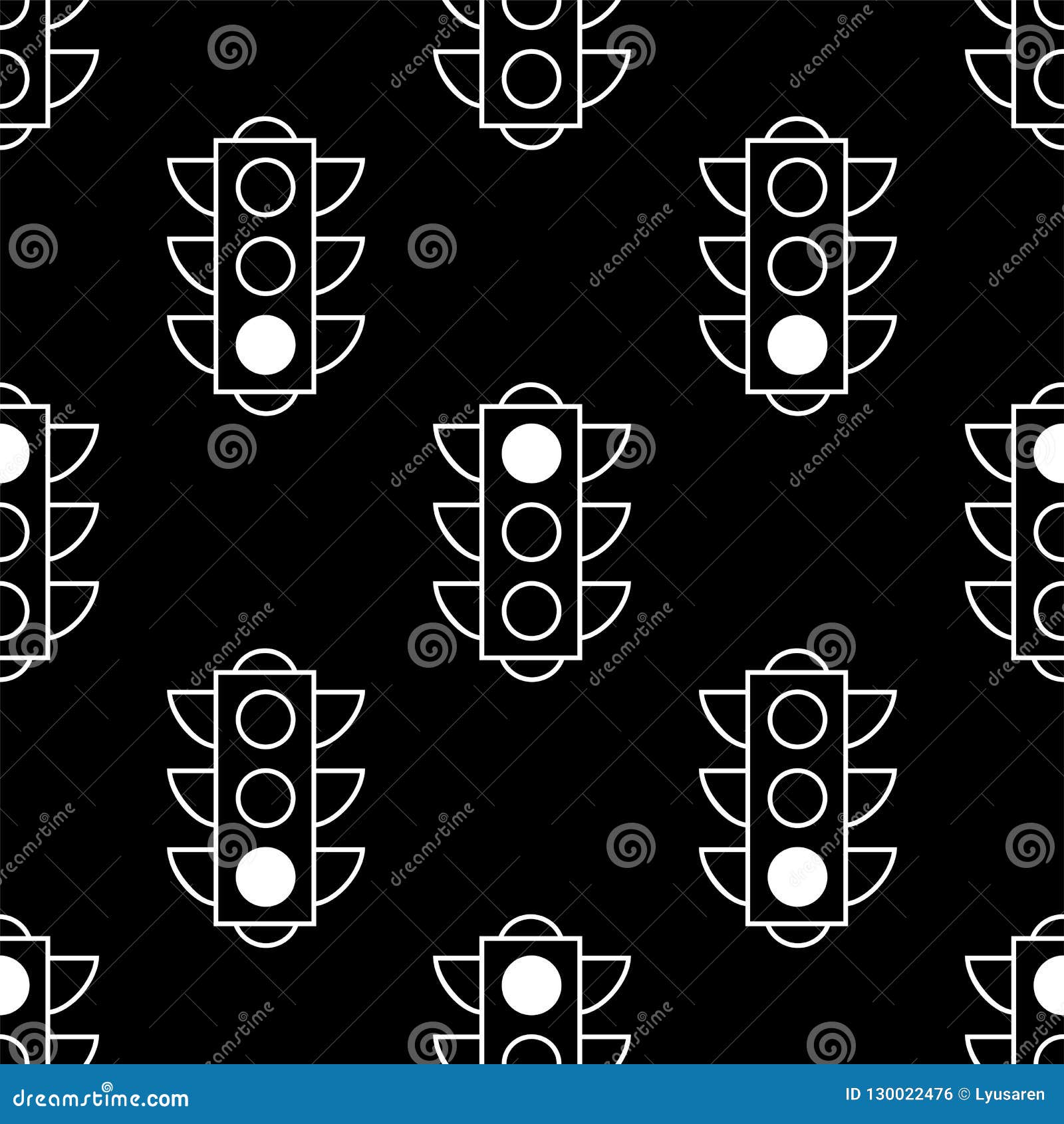 Traffic Light Seamless Pattern, Simple Vector Sign Stock Vector ...