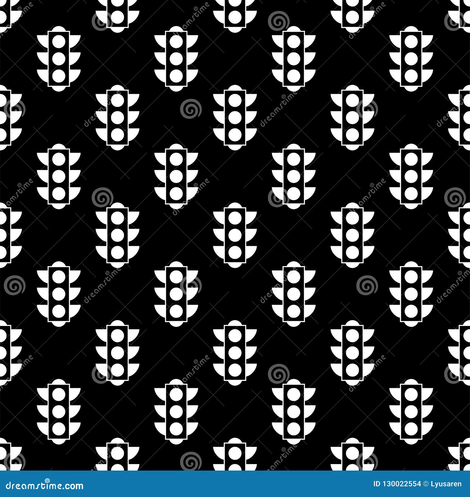 Traffic Light Seamless Pattern, Simple Vector Sign Stock Vector ...