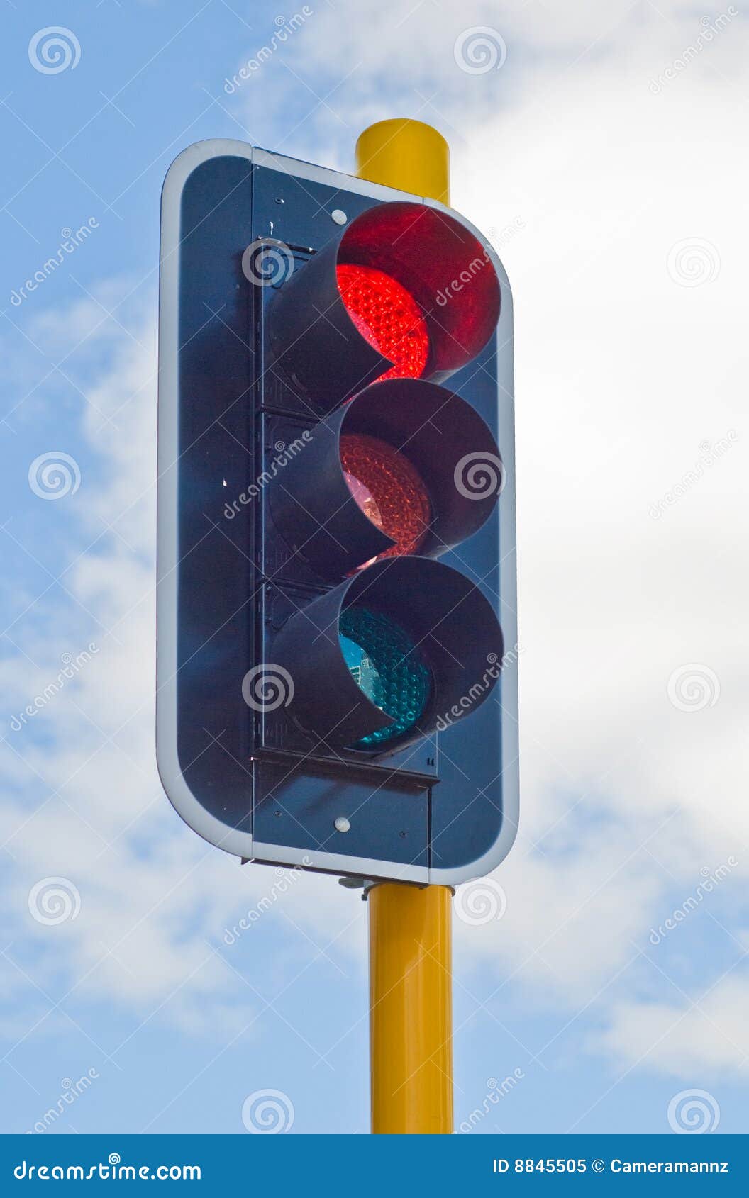 Traffic Light Showing the Red Light Stock Image - Image of illuminated ...