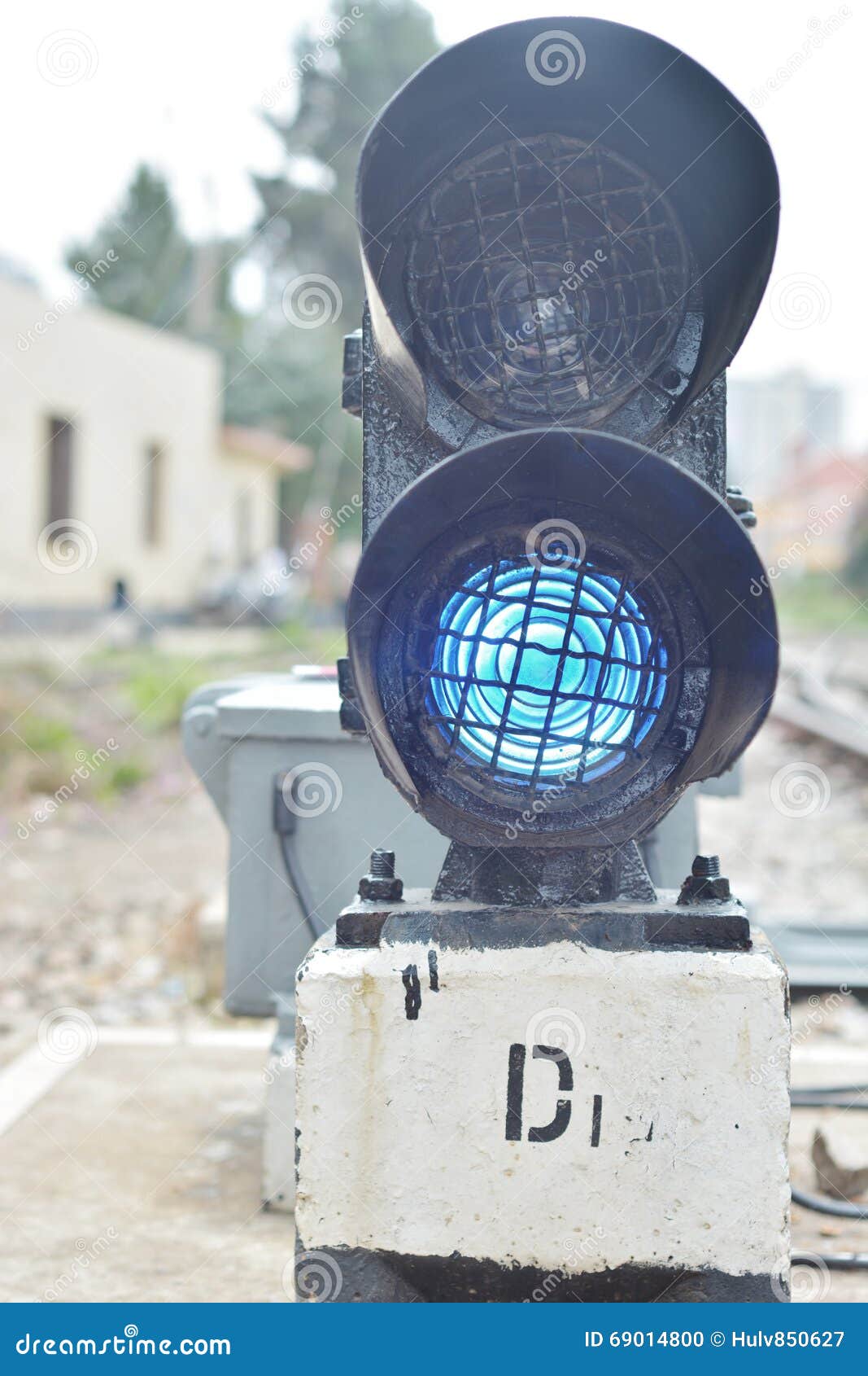 Traffic Light Shows Blue Signal Stock Photo - Image of lights ...