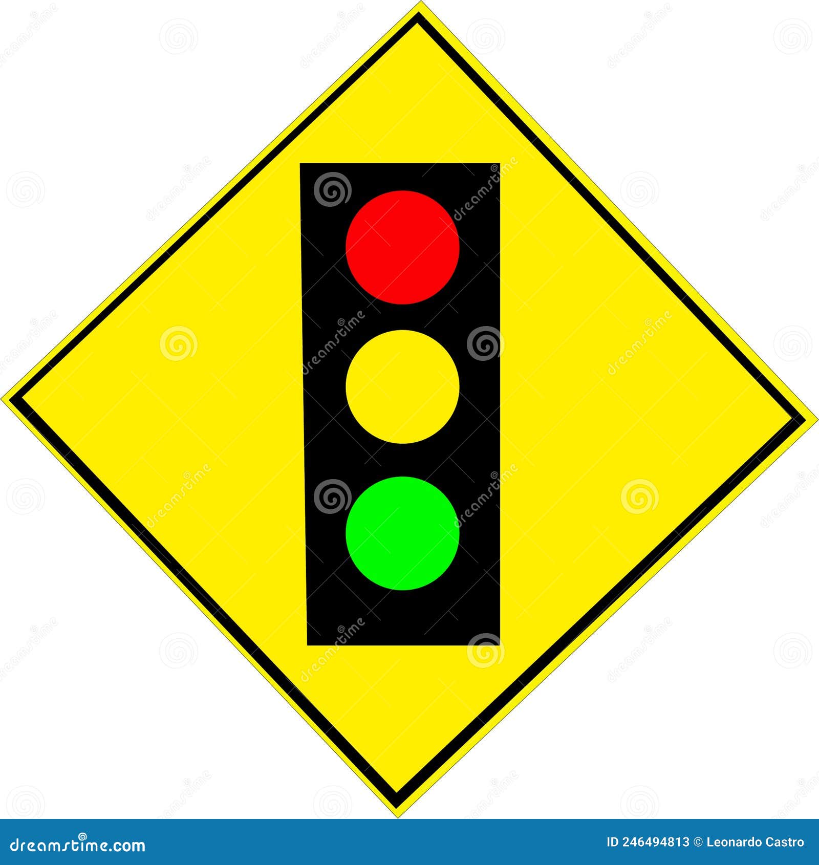 Traffic light plate stock illustration. Illustration of brand - 246494813