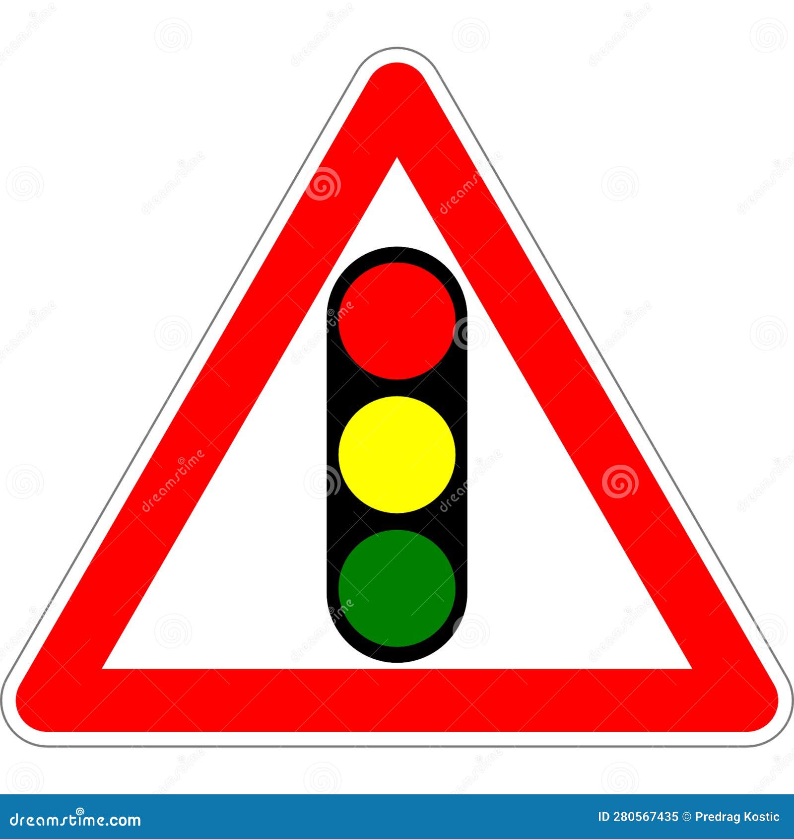 Traffic light sign stock illustration. Illustration of white - 280567435