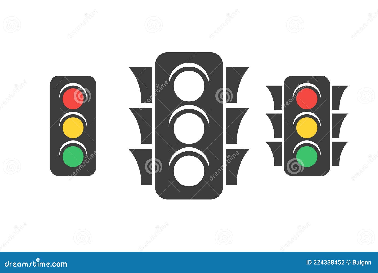 Traffic Light. Simple Icon Set. Flat Style Element for Graphic Design ...