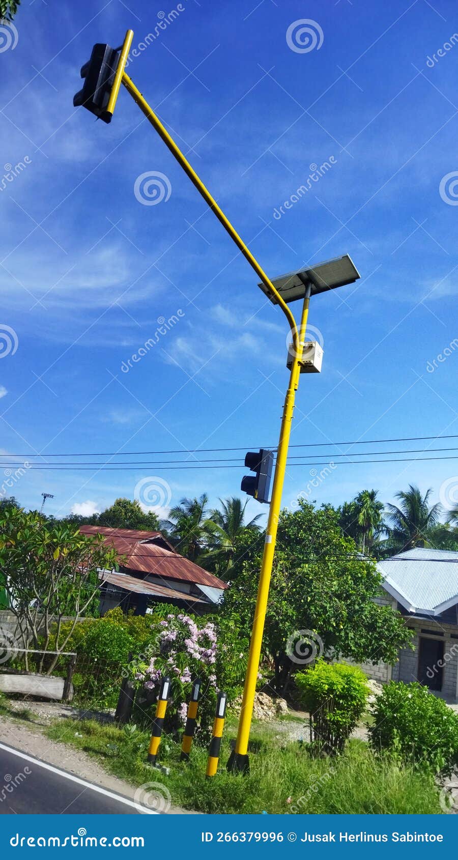 Traffic light stock photo. Image of light, yellow, solar - 266379996