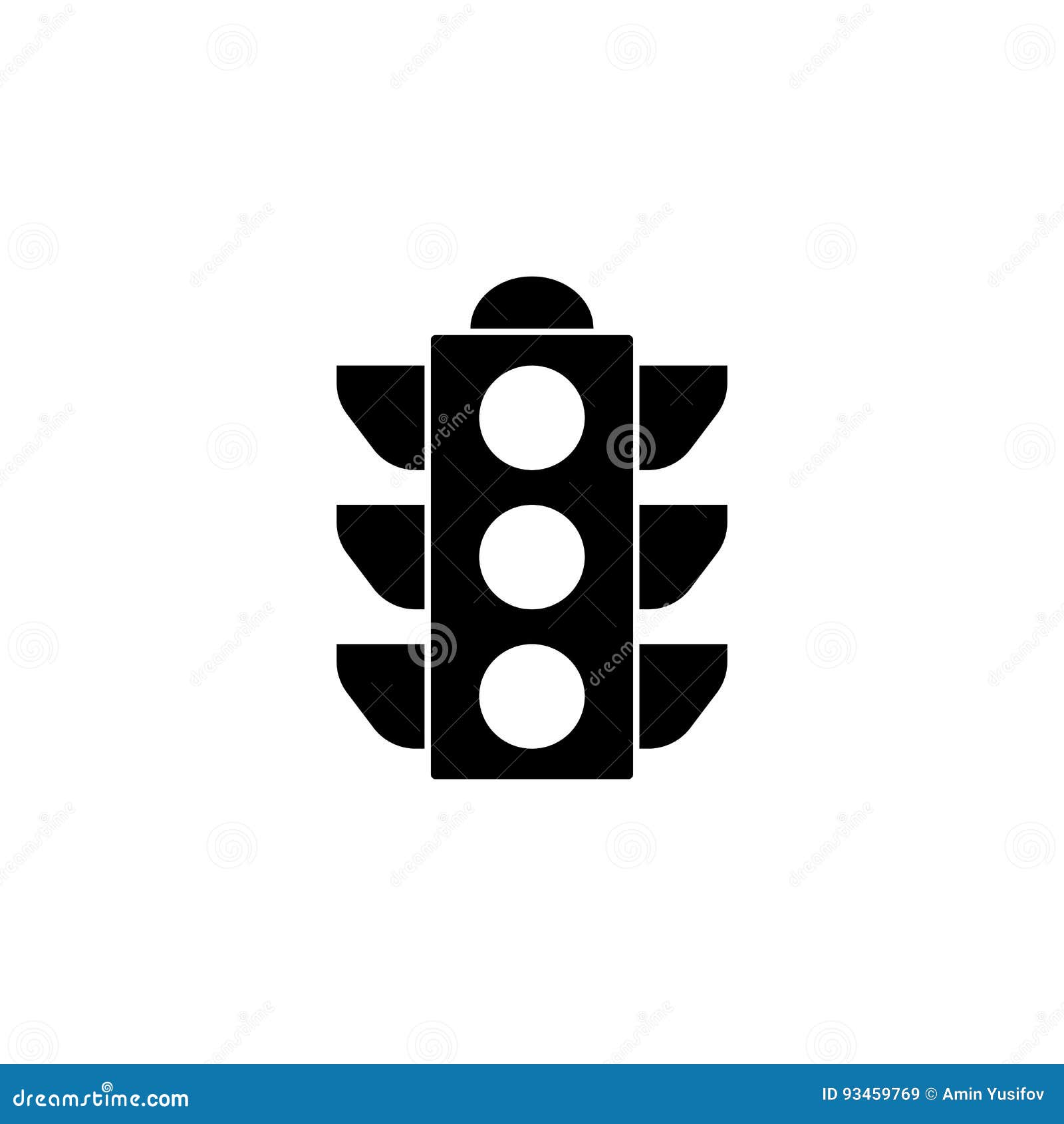 Traffic Light Solid Icon, Stoplight and Navigation Stock Vector ...