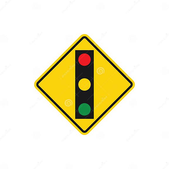 Traffic Light on Square Board Sign Vector Design Stock Illustration ...