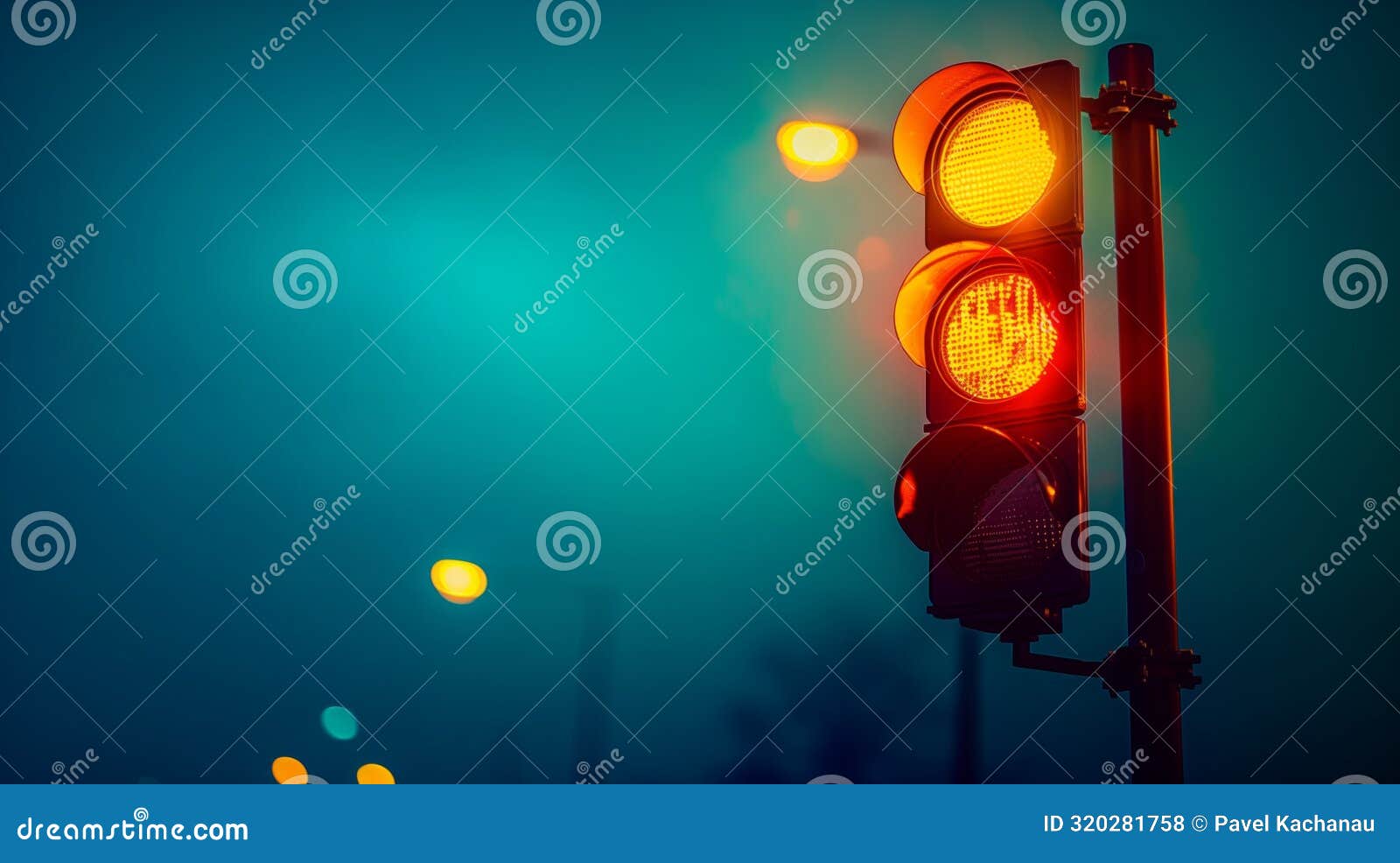 A Traffic Light Stands Vertically on a Pole Stock Photo - Image of ...