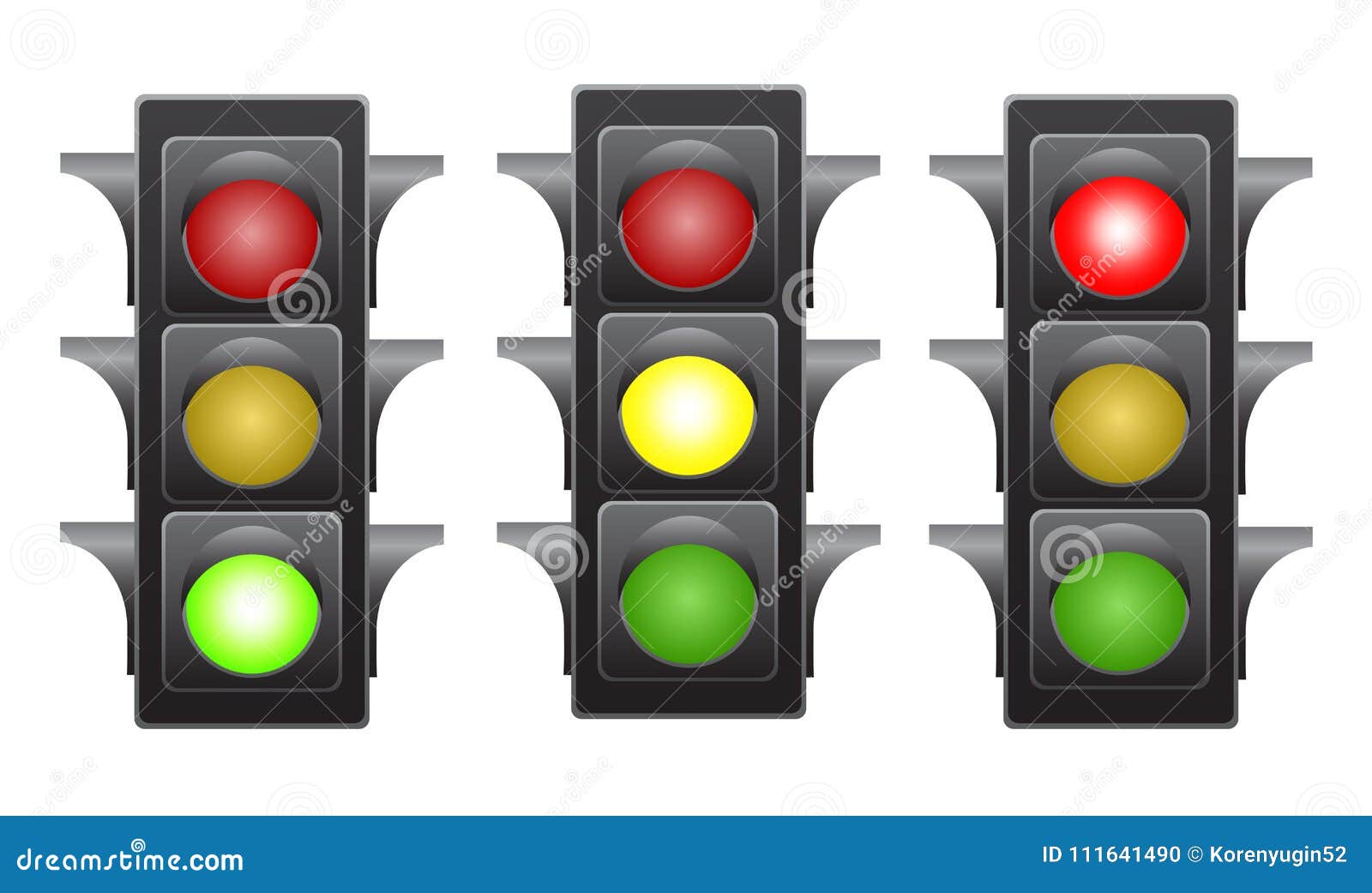 Traffic Light Stock Vector Illustration Stock Vector - Illustration of ...