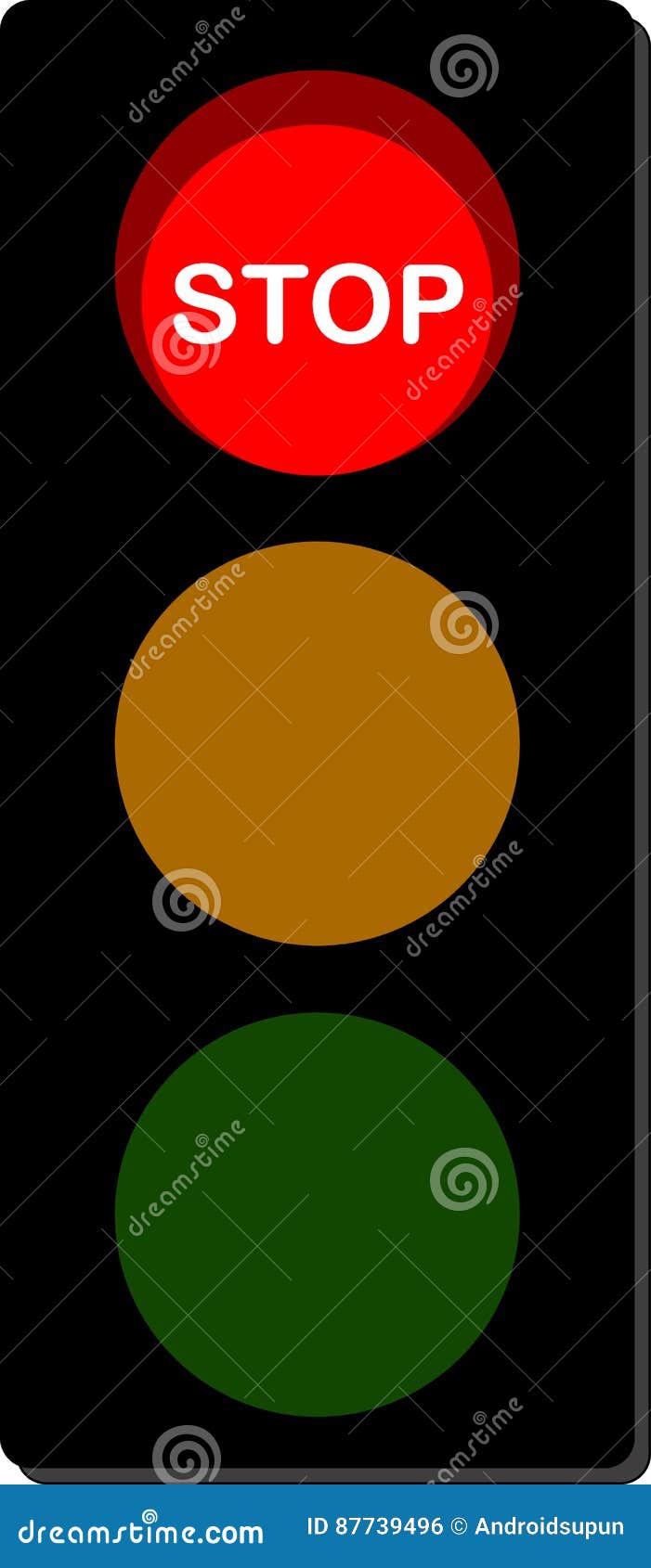 Traffic Light stop signal stock vector. Illustration of icon - 87739496