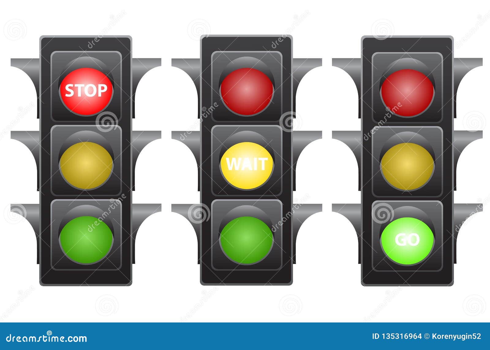 Traffic Light Stop Wait and Go Stock Vector Illustration Stock Vector ... Traffic Light Stop Wait and Go Stock Vector Illustration Stock Vector ...