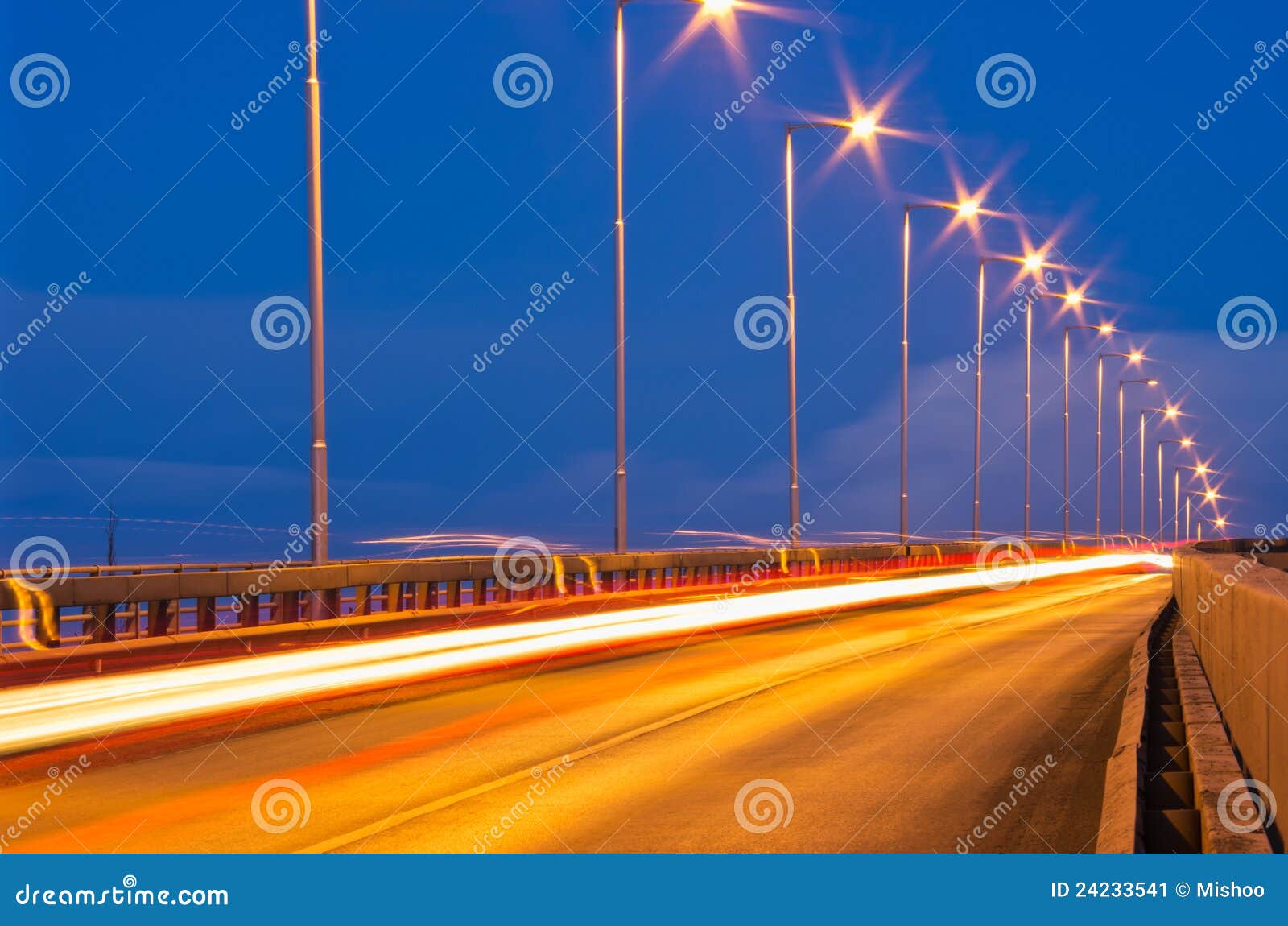 Traffic with light streaks stock image. Image of movement - 24233541