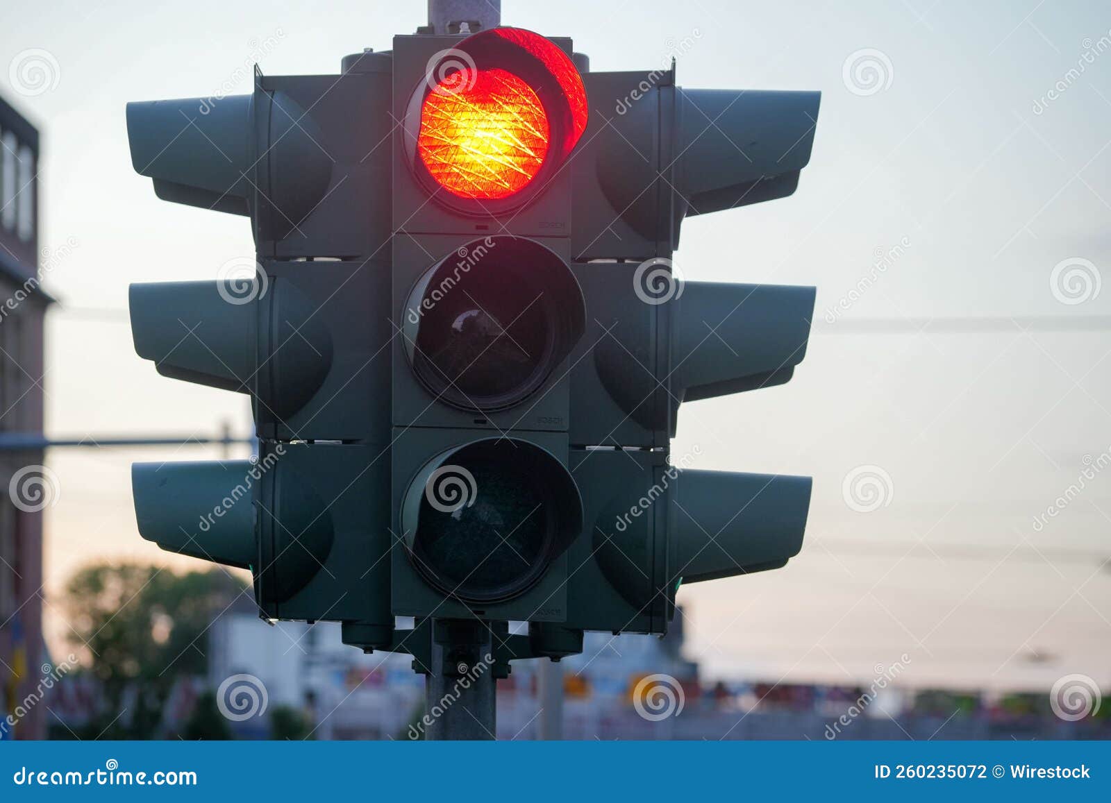 Traffic Light on the Street, Close-up Stock Photo - Image of city, stop ...