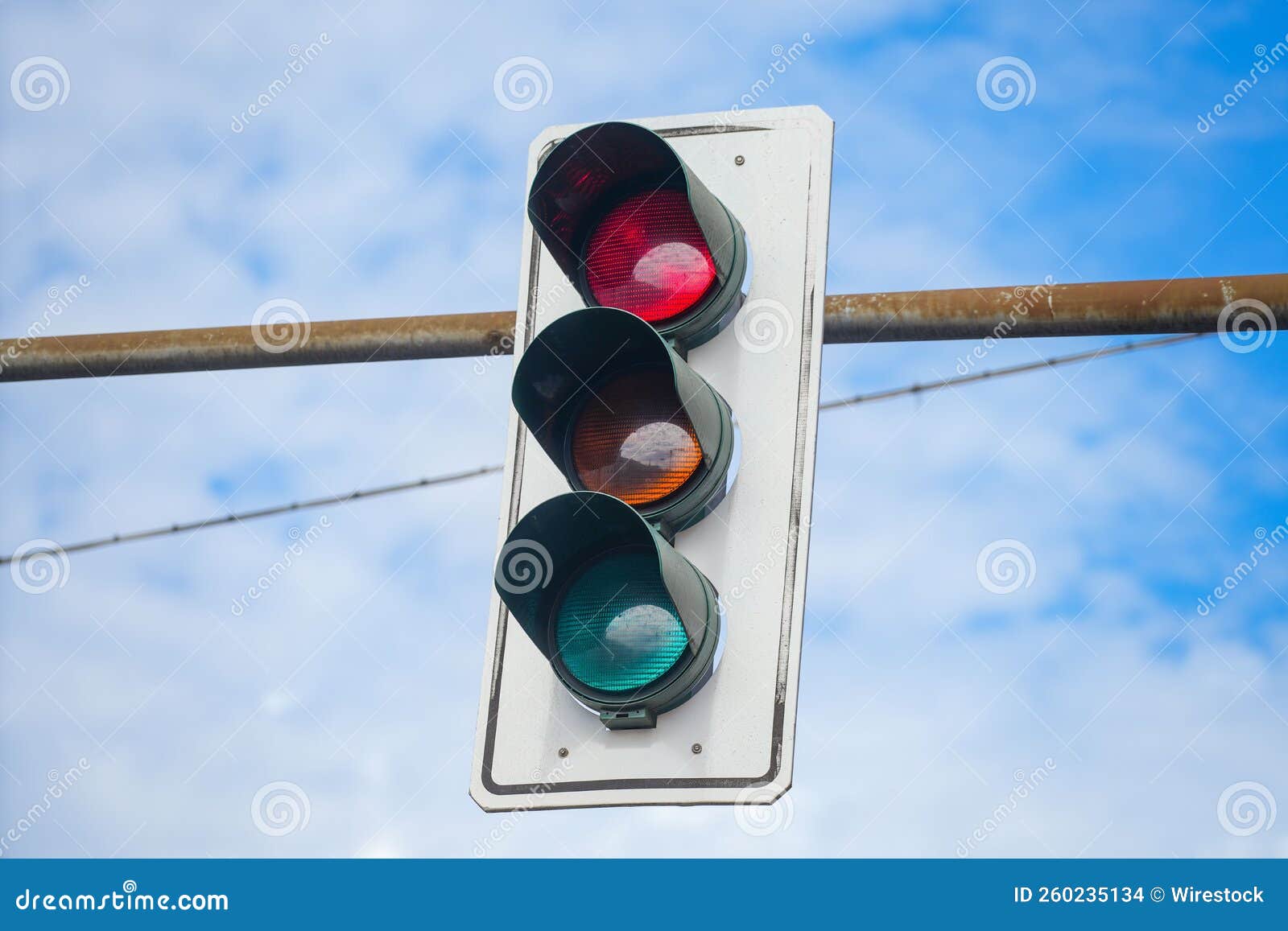 Traffic Light on the Street, Close-up Stock Photo - Image of stop ...