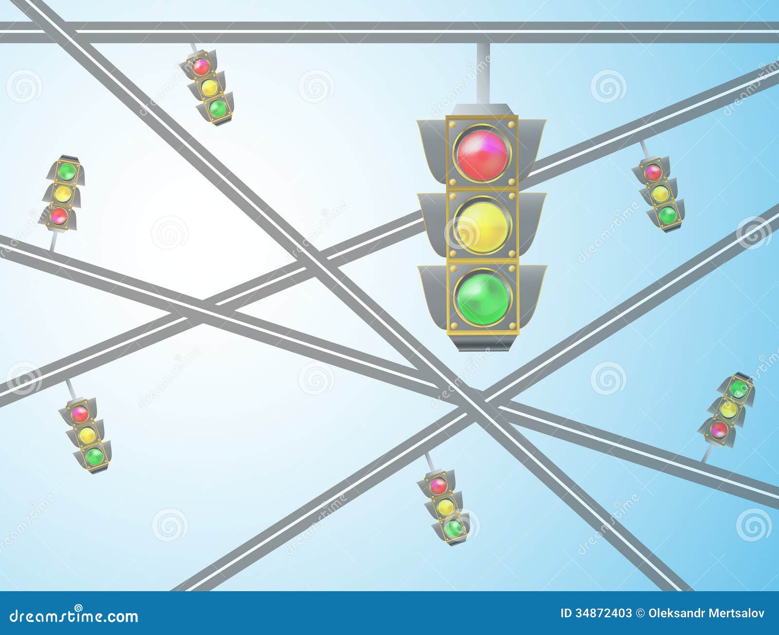 Traffic light stock illustration. Illustration of regulate - 34872403