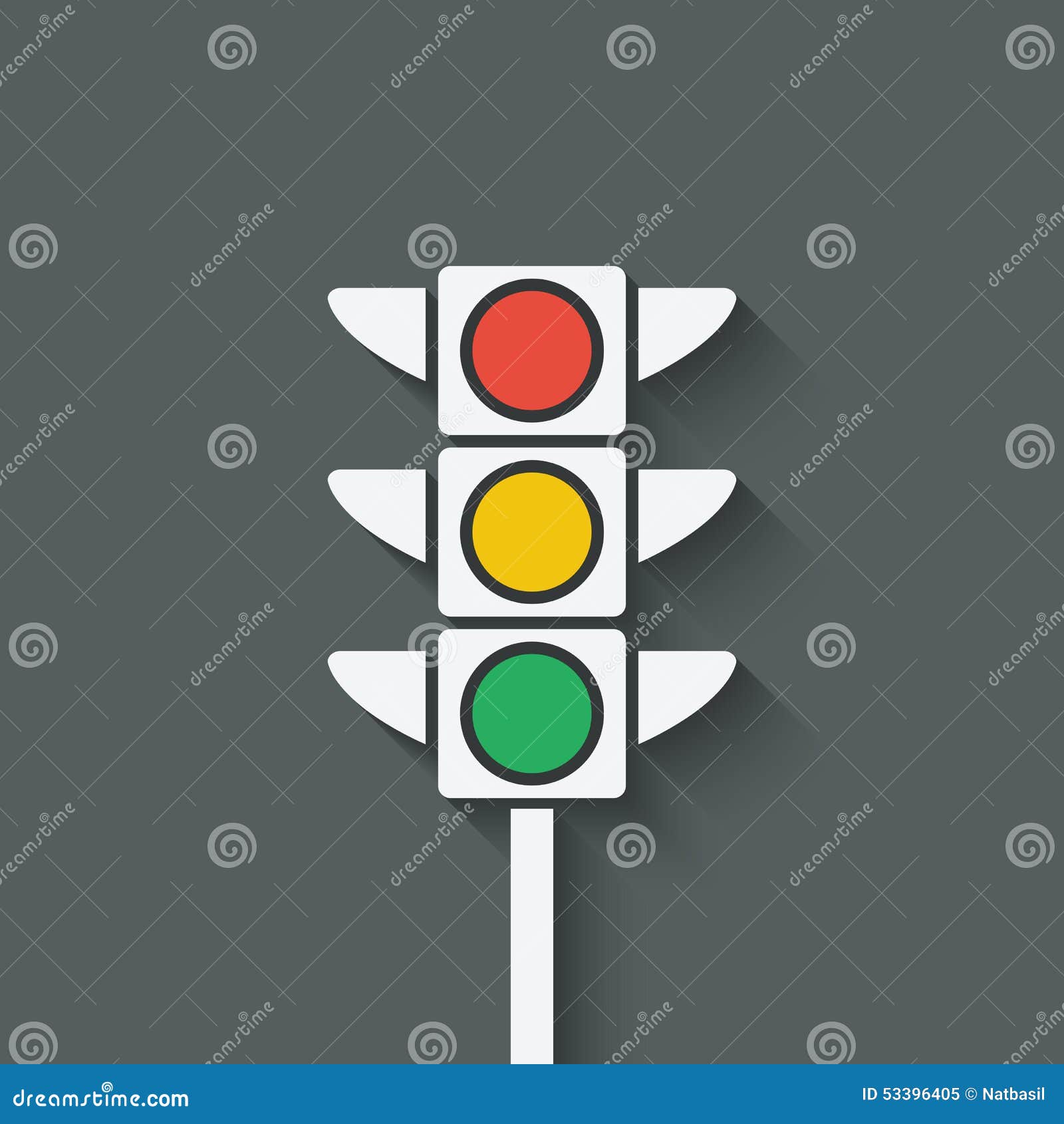 Traffic light symbol stock vector. Illustration of semaphore - 53396405