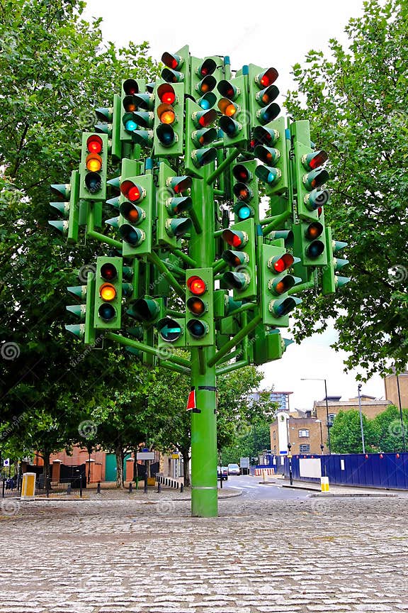 Traffic light tree stock image. Image of yellow, square - 15836547
