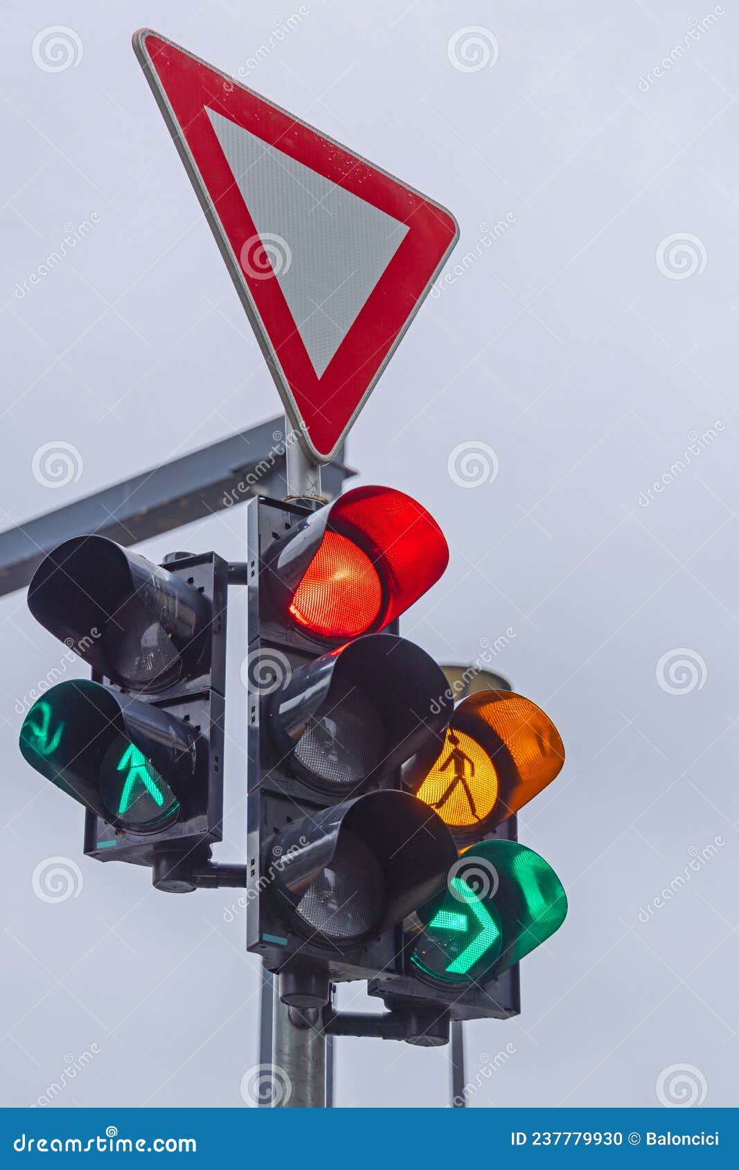 Traffic Light Triangle stock photo. Image of glass, electric - 237779930