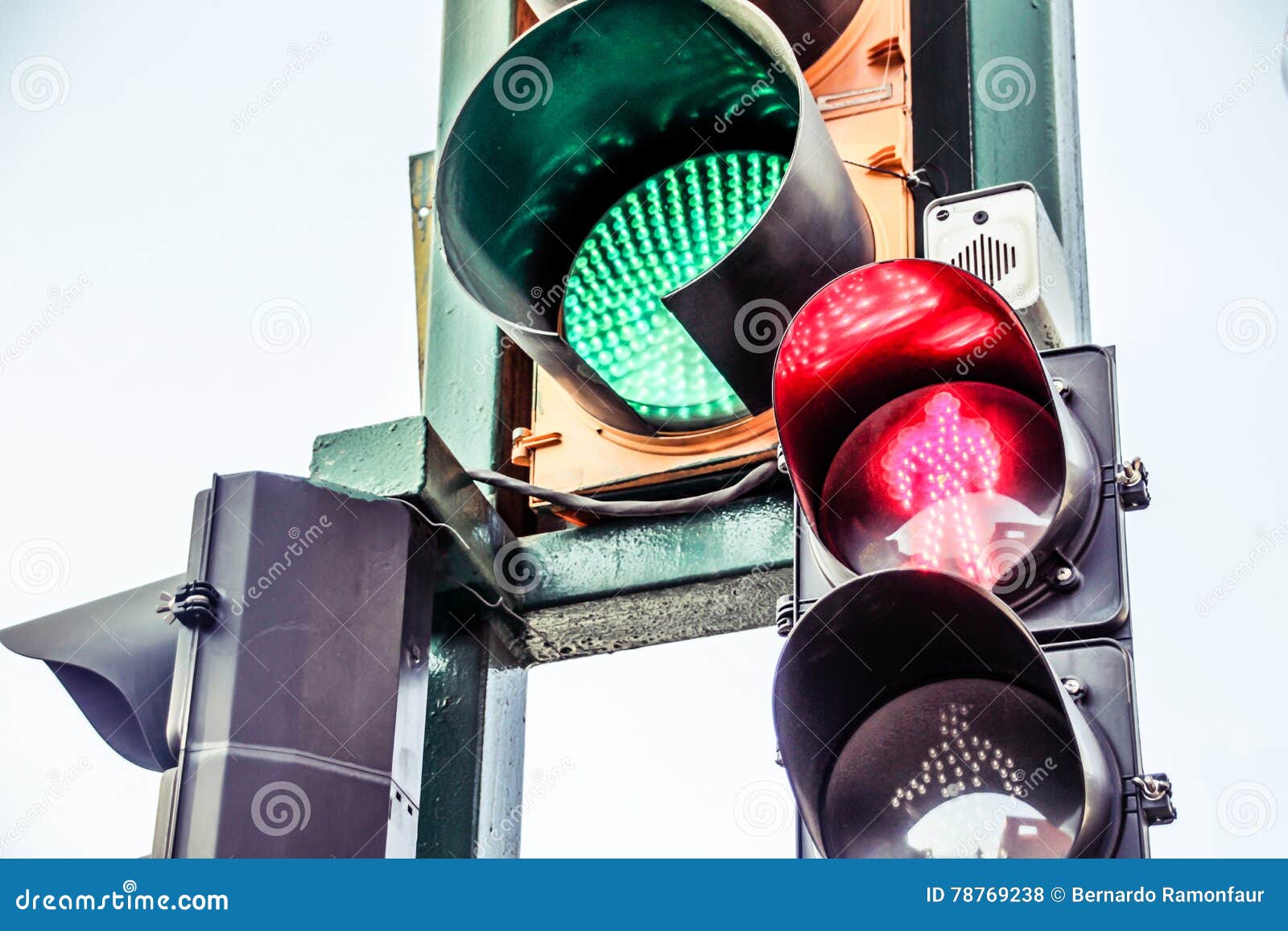 Traffic Light on Urban Scenario Stock Photo - Image of photograph, city ...