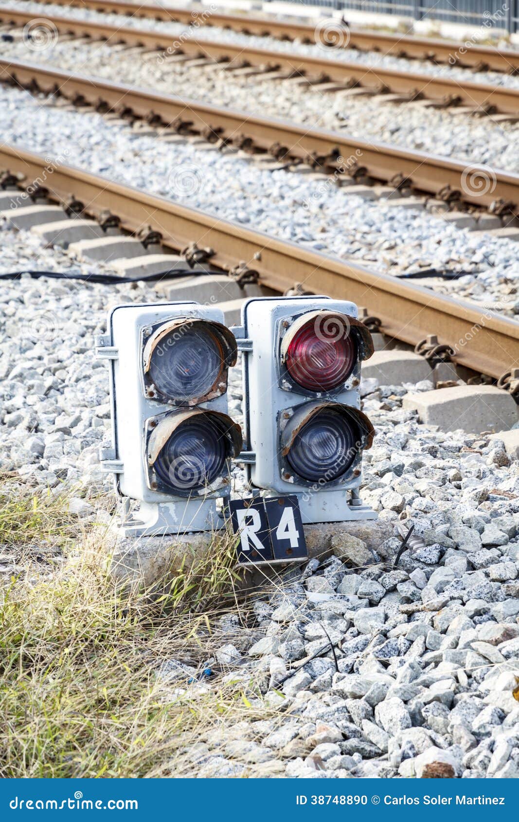 Traffic light via train stock photo. Image of outside - 38748890