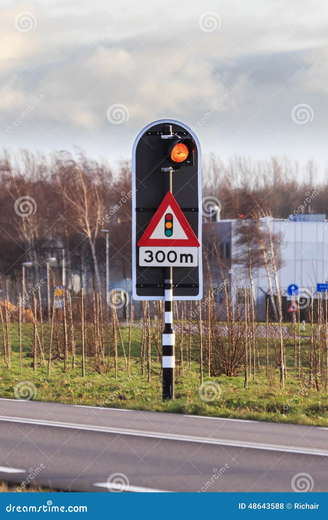 Traffic Light Warning Light Stock Photo - Image of warning, 300m: 48643588