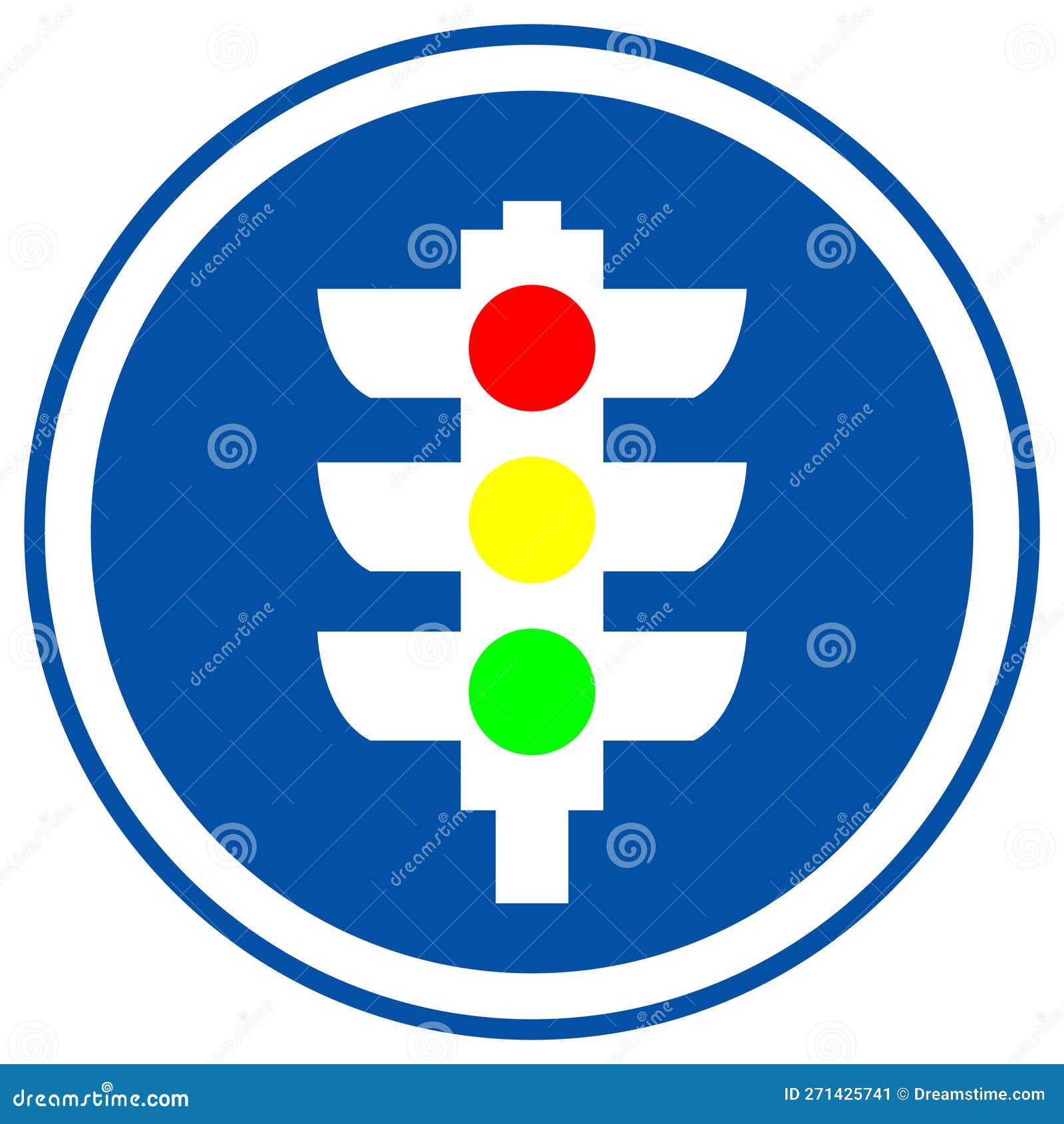 Traffic Light Warning Sign,Vector Illustration, Isolate on White ...