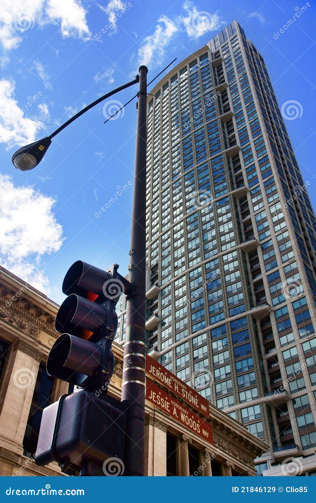 Traffic Lights in Chicago stock image. Image of complex - 21846129