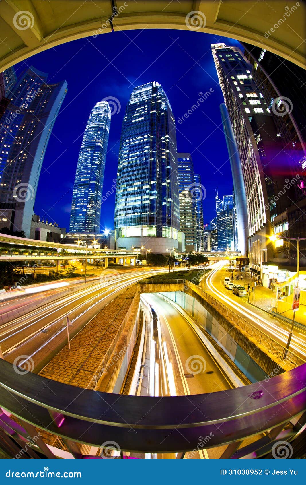 Traffic Lights through City at Night Stock Photo - Image of drive, city ...