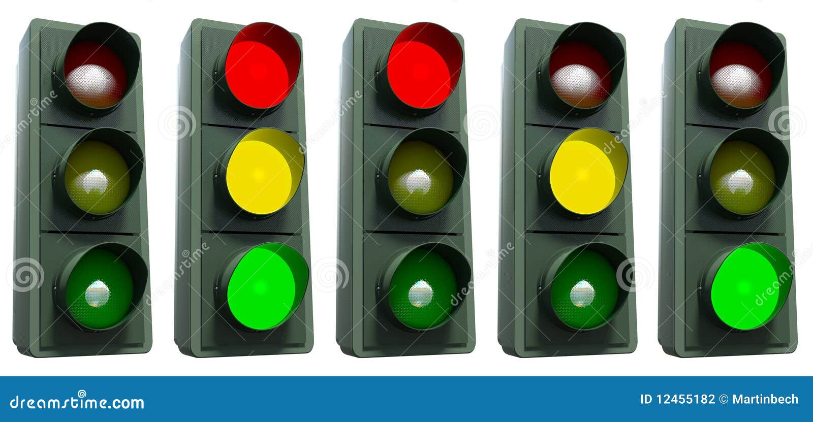 Traffic lights collection stock illustration. Illustration of green ...