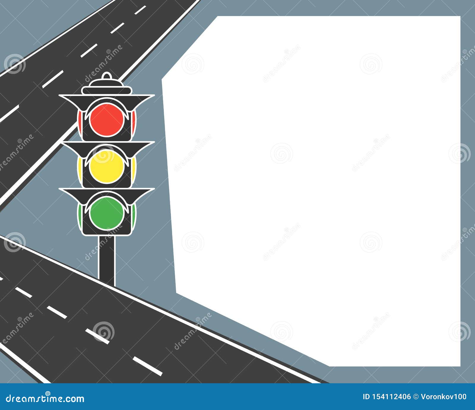 Traffic Lights, with Elements of the Road and the Dividing Strip ...